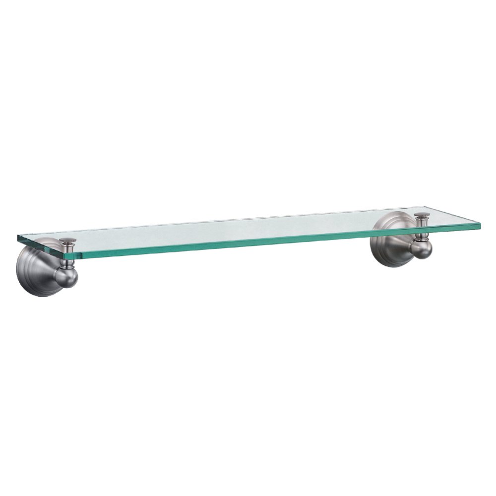 Gatco 4366 Charlotte Glass Shelf, Satin Nickel