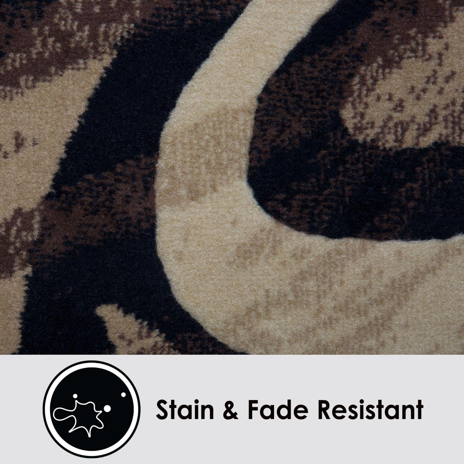 Home Dynamix Catalina Picasso Contemporary Artistic Swirl Area Rug, 7 ft 10 in x 10 ft 2 in, Black