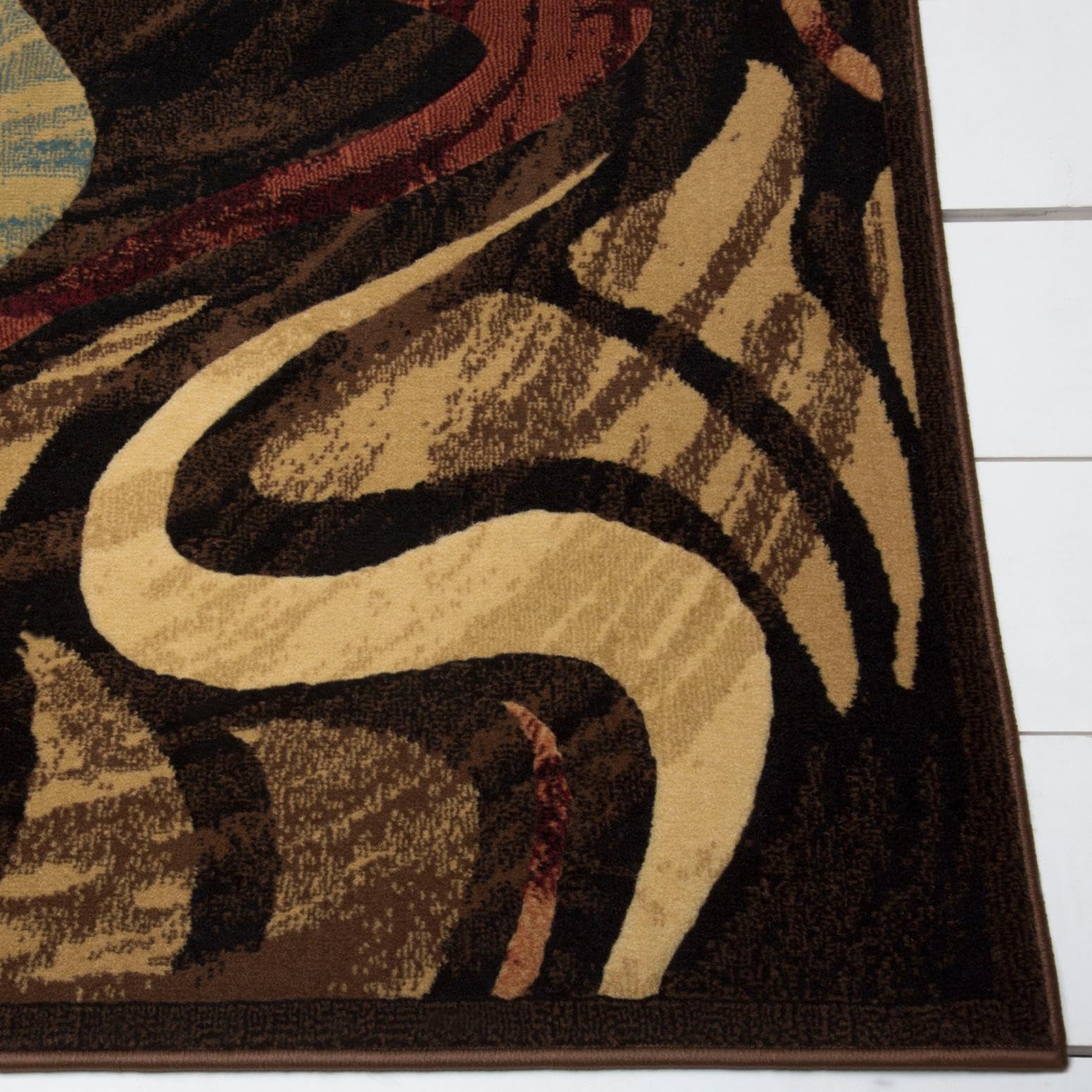 Home Dynamix Catalina Picasso Contemporary Artistic Swirl Area Rug, 7 ft 10 in x 10 ft 2 in, Black