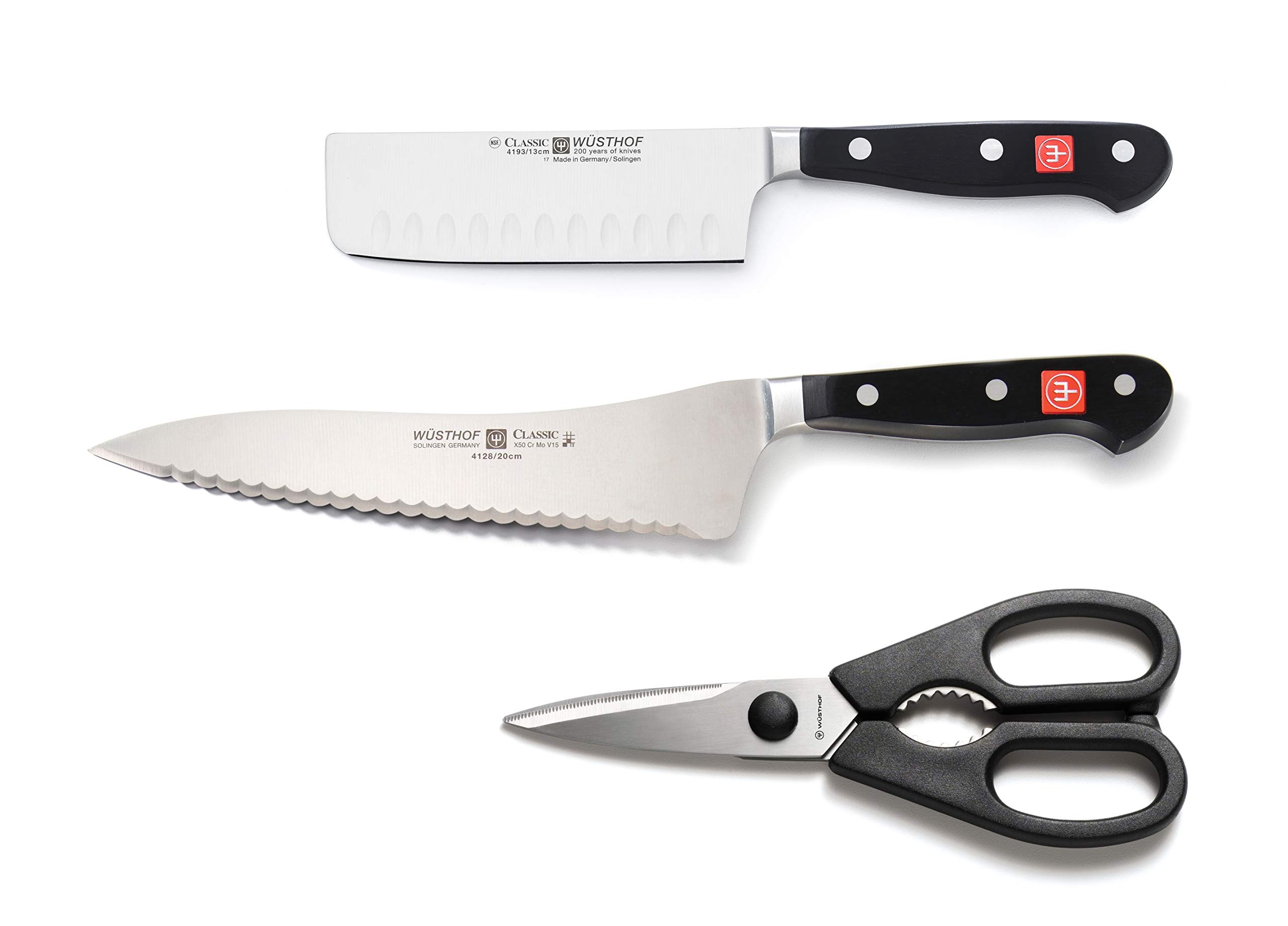 Wusthof Classic Offset Deli Knife, 8-Inch, Black, Stainless Steel