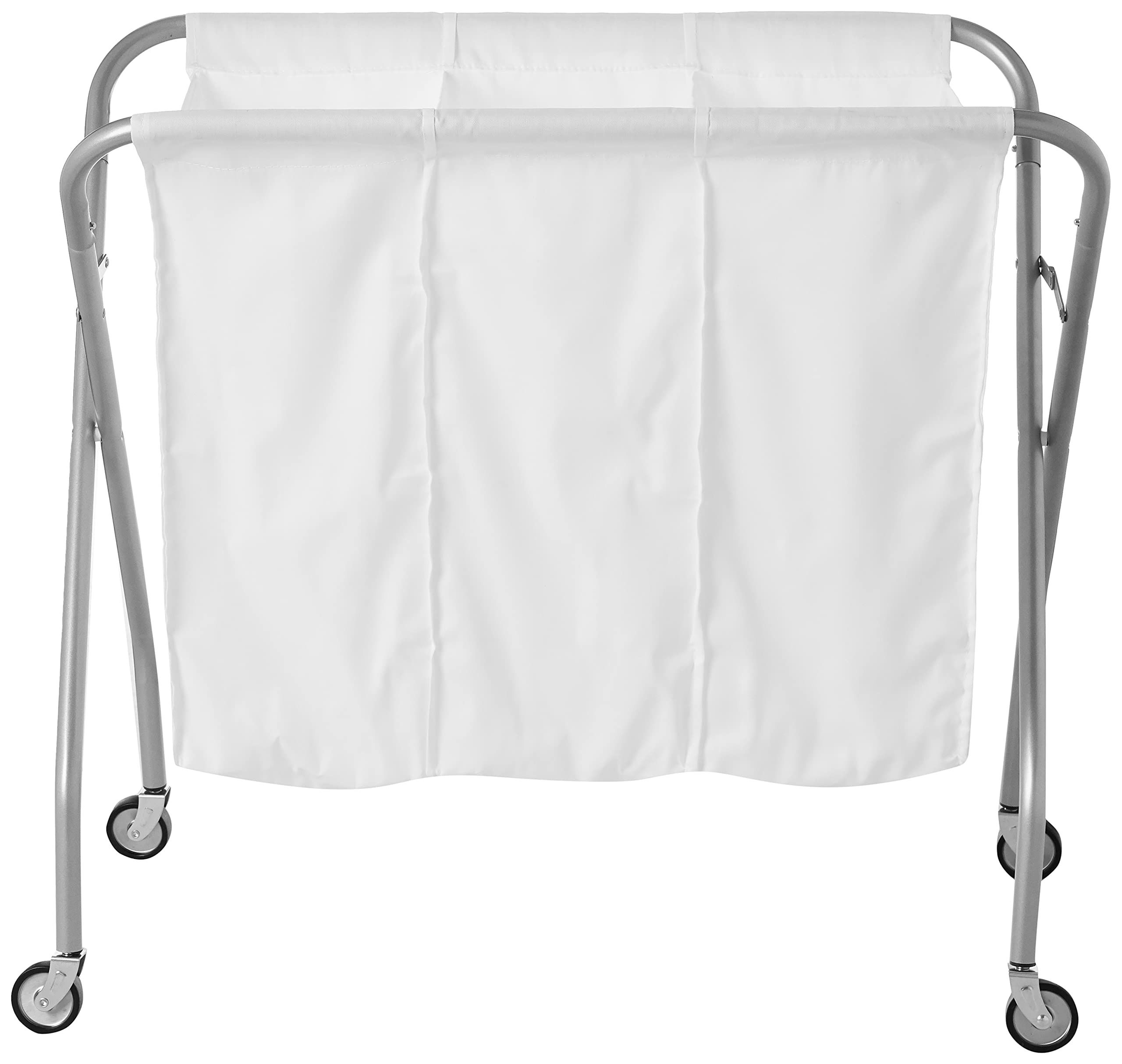 Whitmor 3 Section Laundry Sorter - Collapsible with Heavy Duty Wheels