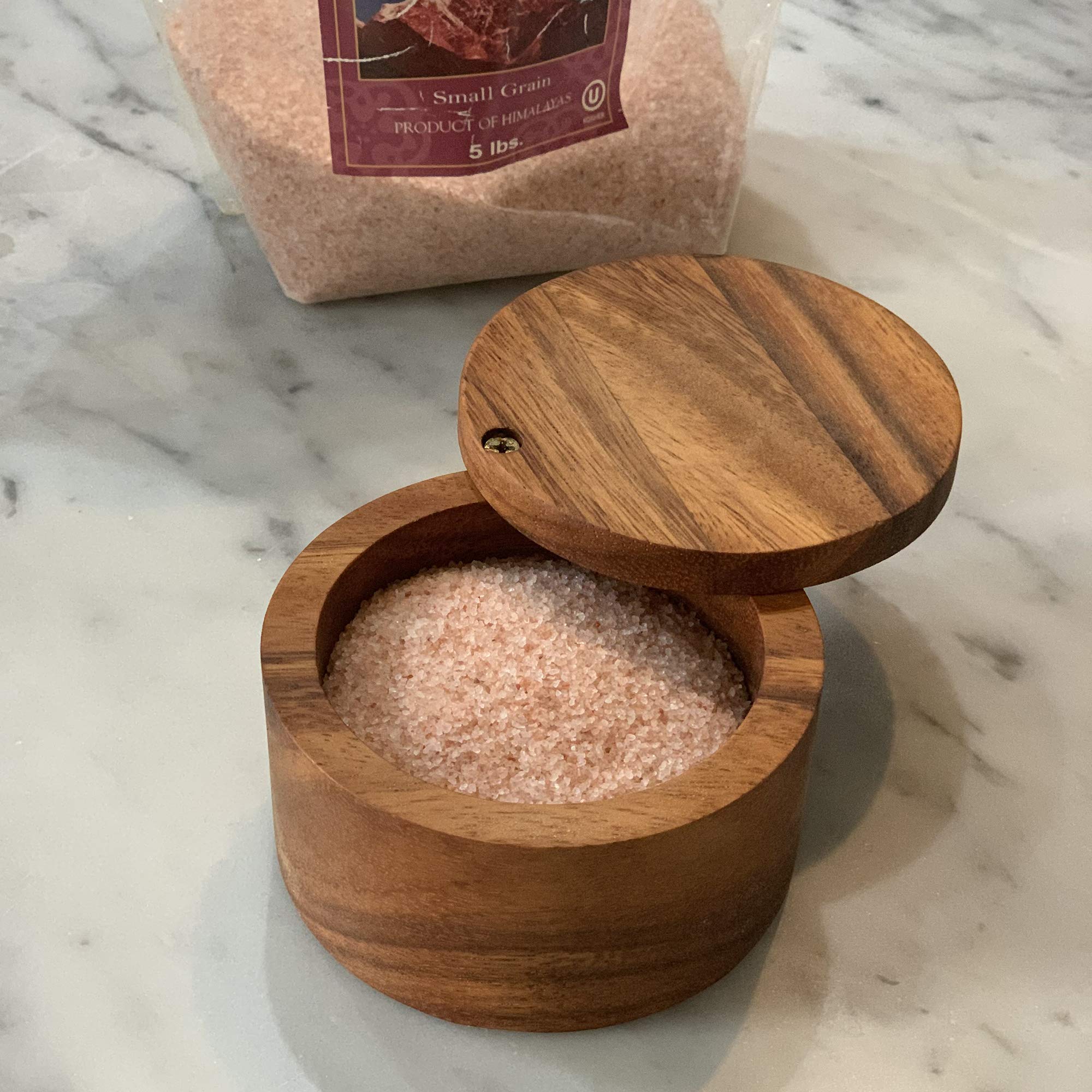 Ironwood Gourmet 28221 Appalachian Salt Cellar, Acacia Wood