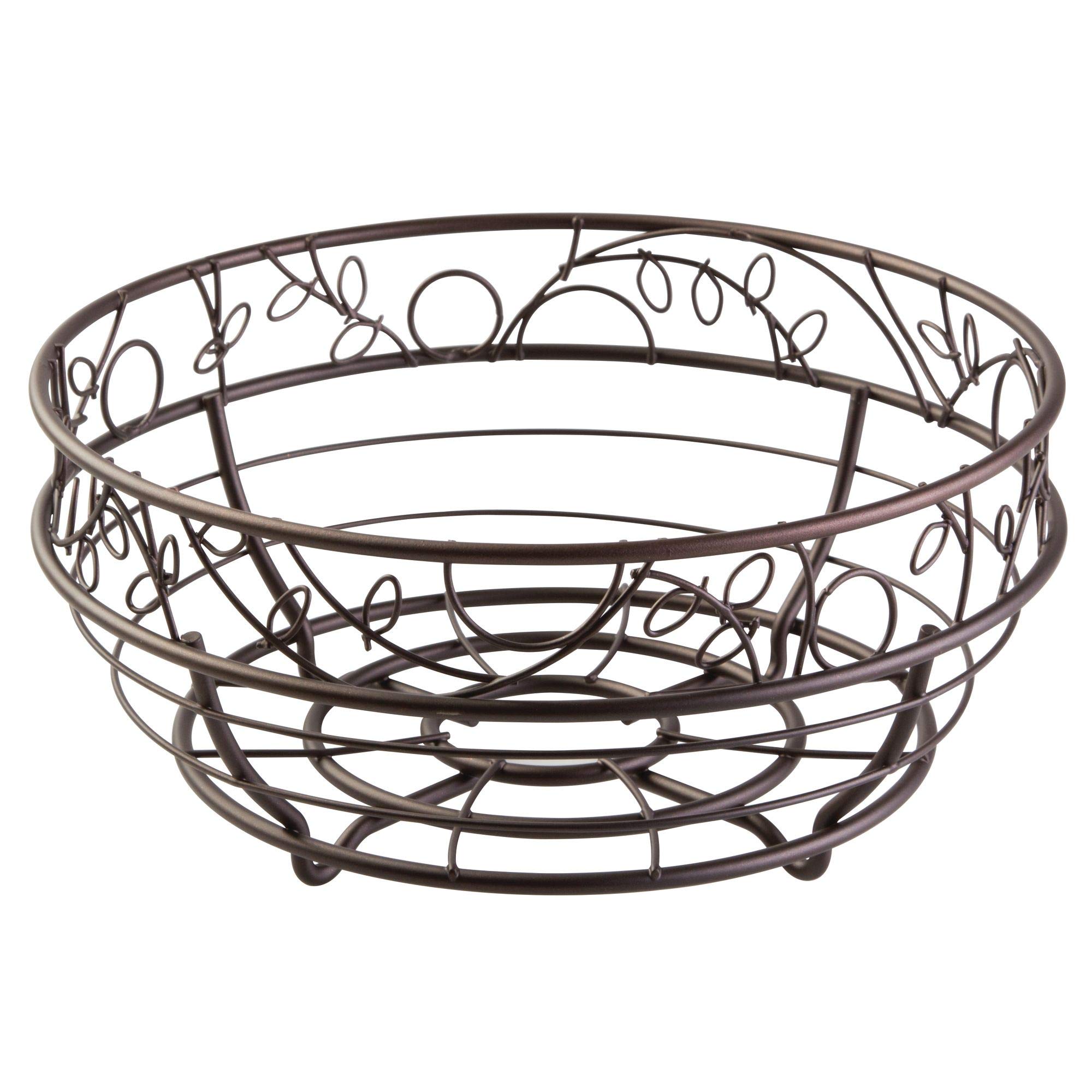 iDesign Twigz Wire Fruit Bowl Centerpiece for Kitchen and Dining Room Countertops, Tables, Buffets, Refrigerators, Bronze