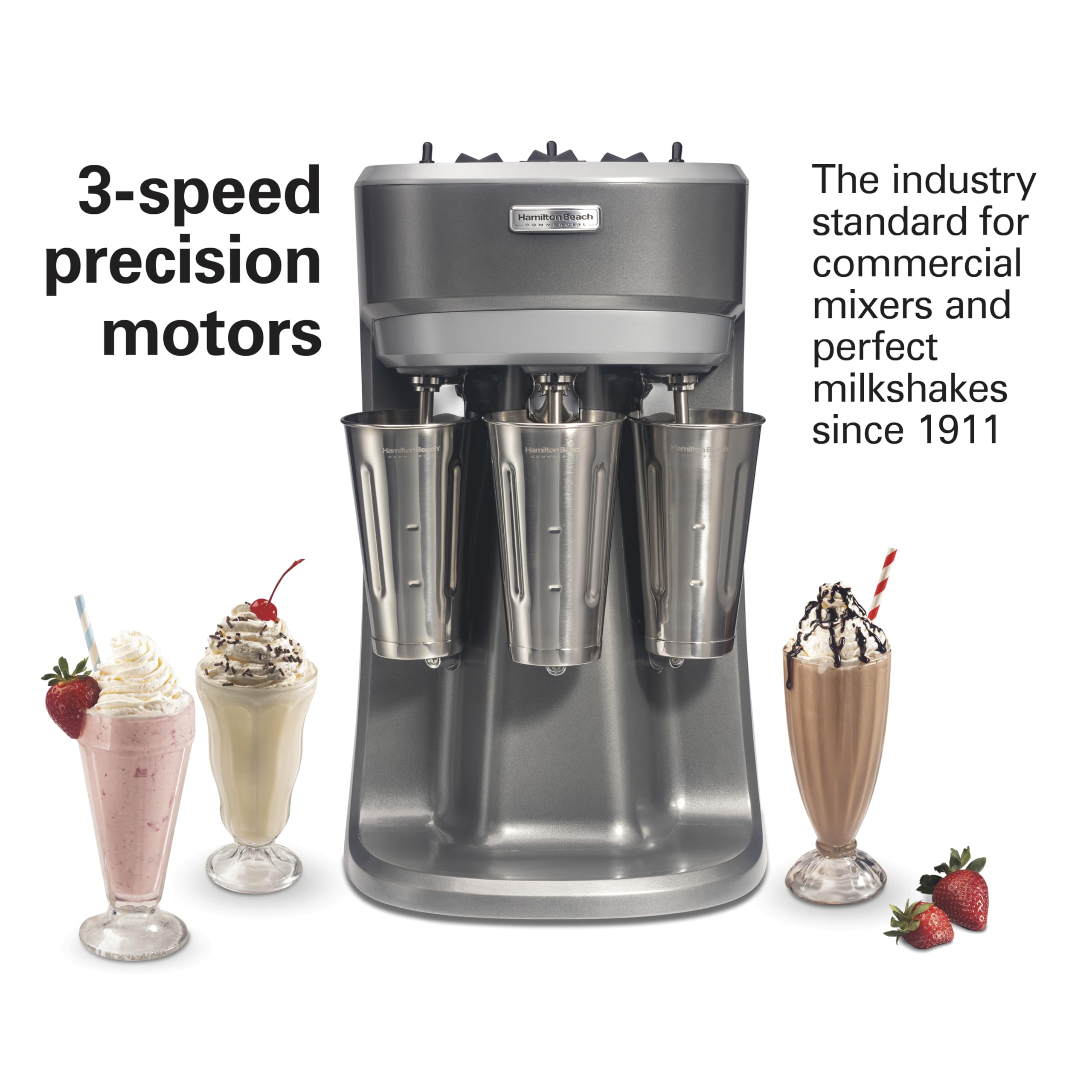 Hamilton Beach HMD400 120V Triple Spindle Commercial Drink Mixer