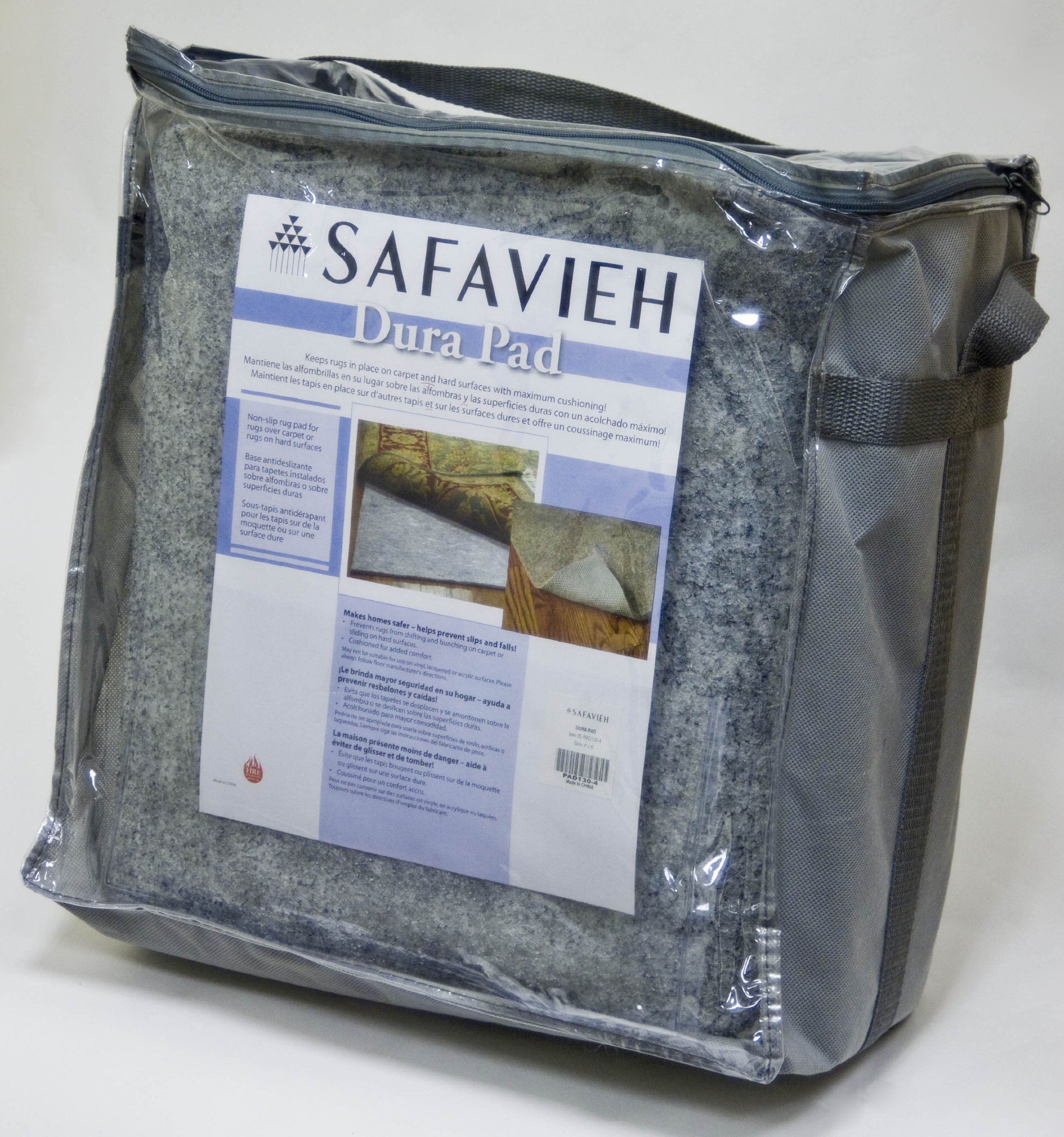 Safavieh Durable Hard Surface and Carpet Non-Slip Rug Pad, 6-Feet by 9-Feet