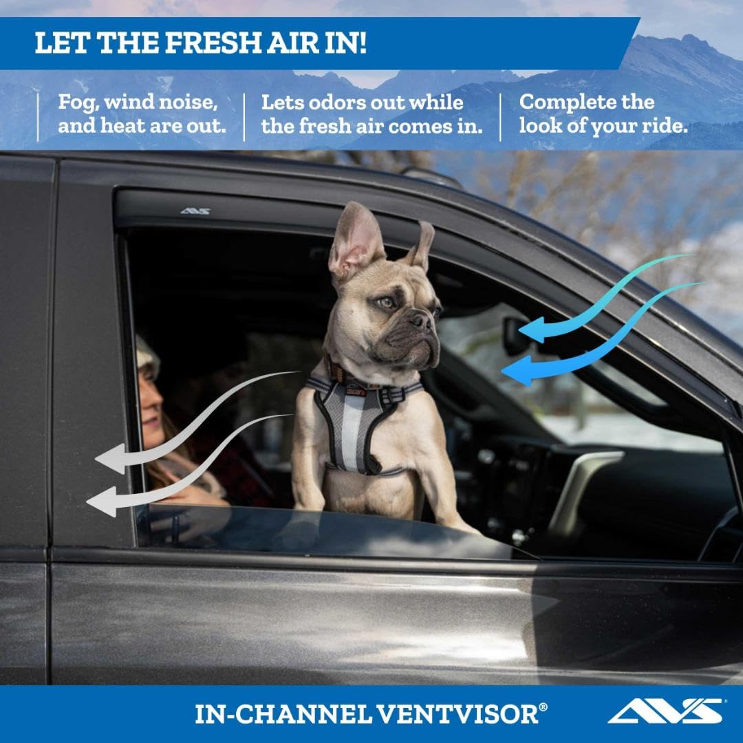 Auto Ventshade [AVS] Ventvisor / Rain Guards | In-Channel, Smoke Color, 4 pc | 94038 | Fits 1989 - 1994 Nissan Maxima
