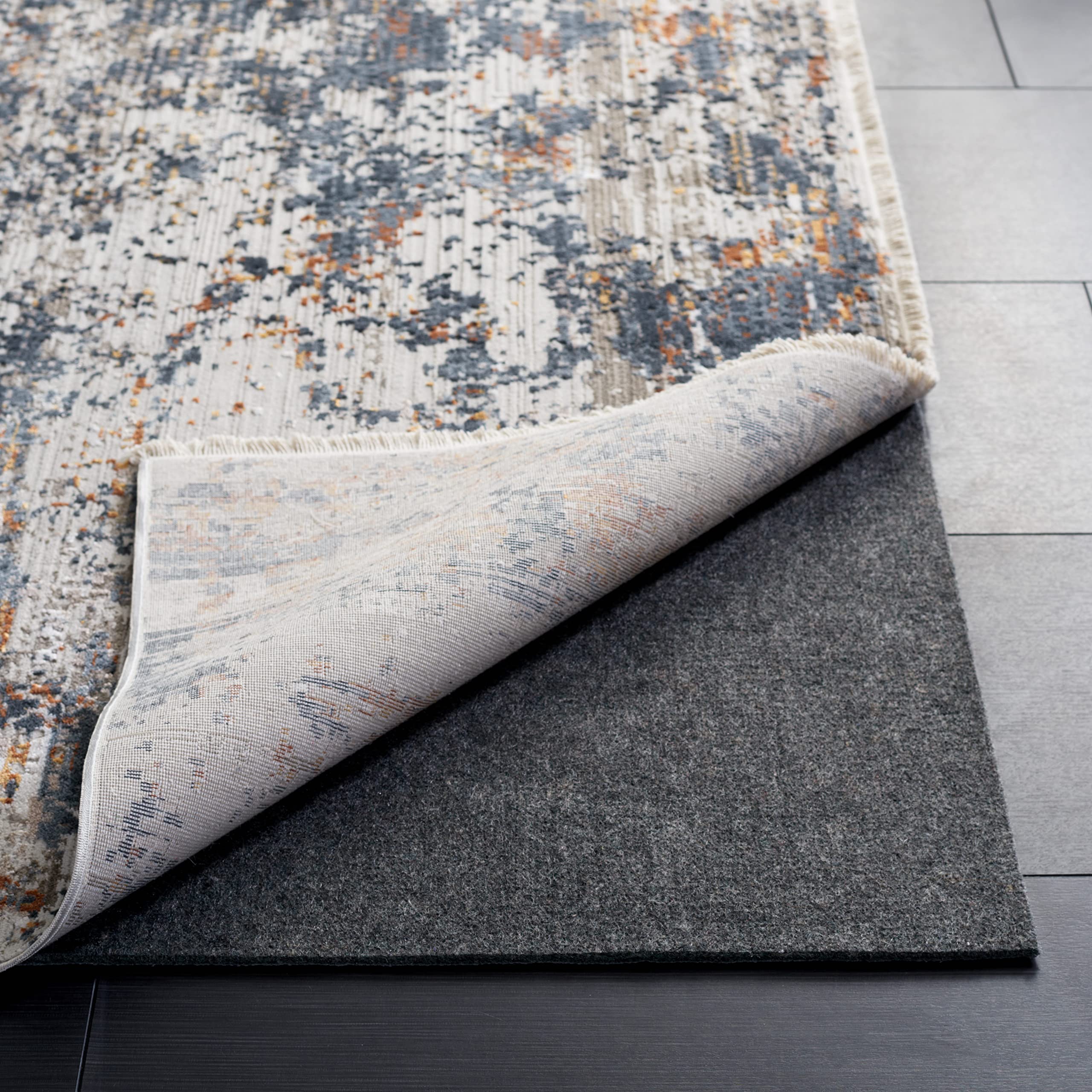Safavieh PAD130 Durable Hard Surface and Carpet Non-Slip Rug Pad, 9-Feet by 12-Feet , Grey