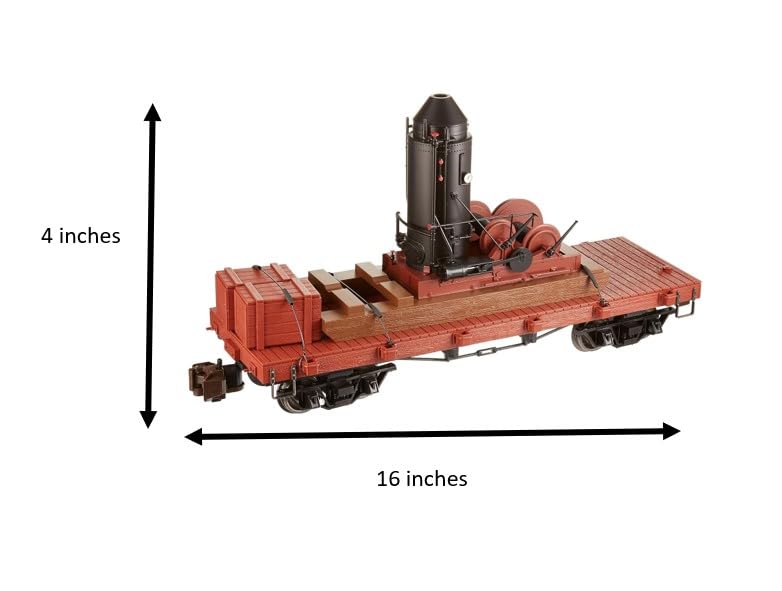 Bachmann Industries Log Skidder with Crate on 20' Log Car - Large "G" Rolling Stock (1:20 Scale)