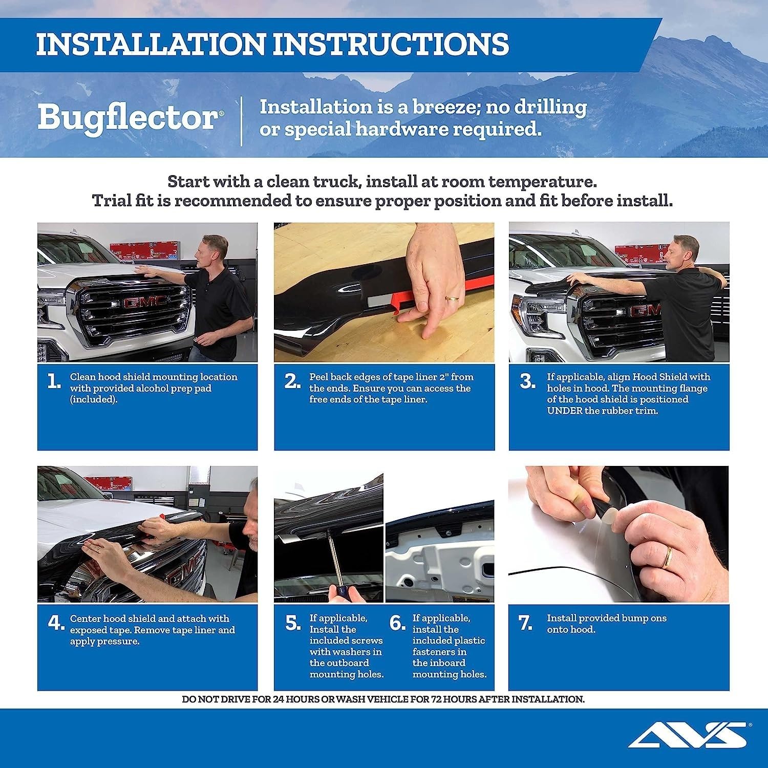 Auto Ventshade [AVS] Bugflector / Hood Shield | Dark Smoke | 23009 | 2009 - 2014 Ford F-150