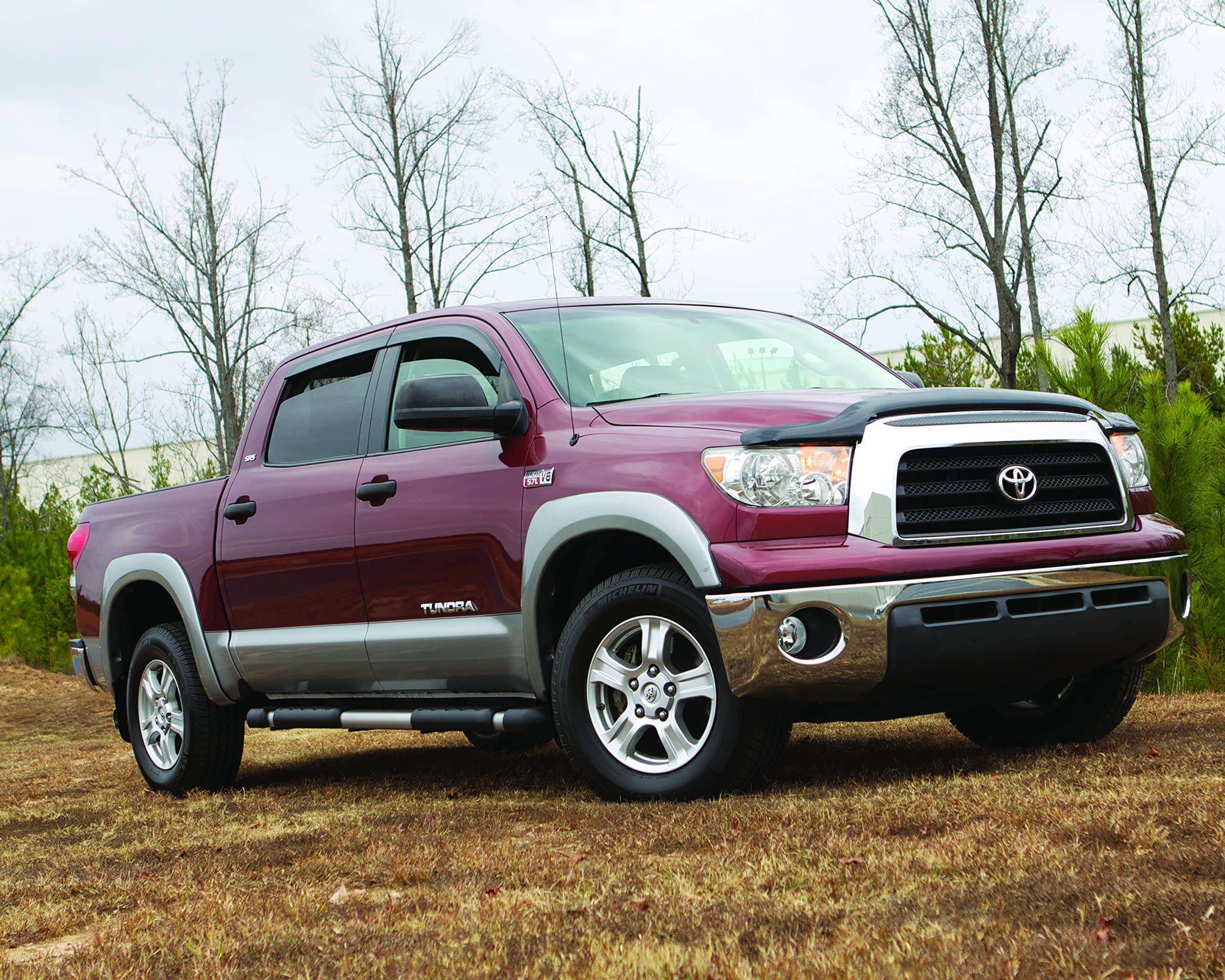 Auto Ventshade [AVS] Hood/Bug Shield for 2007 - 2013 Toyota Tundra, 2008 - 2020 Sequoia | Medium Profile - Chrome, 1 pc. | 680544