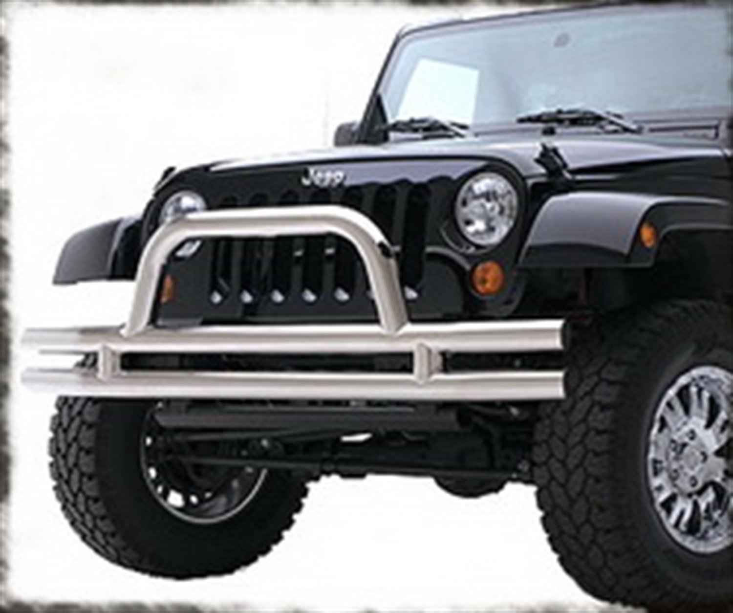 Smittybilt Front Bumper with Hoop (Stainless Steel) - JB44-FS