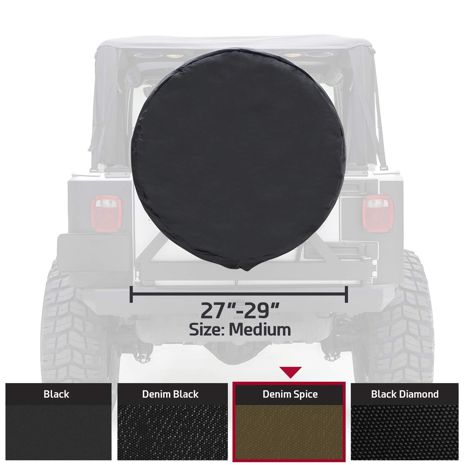 Smittybilt 772917 Spice Medium Spare Tire Cover