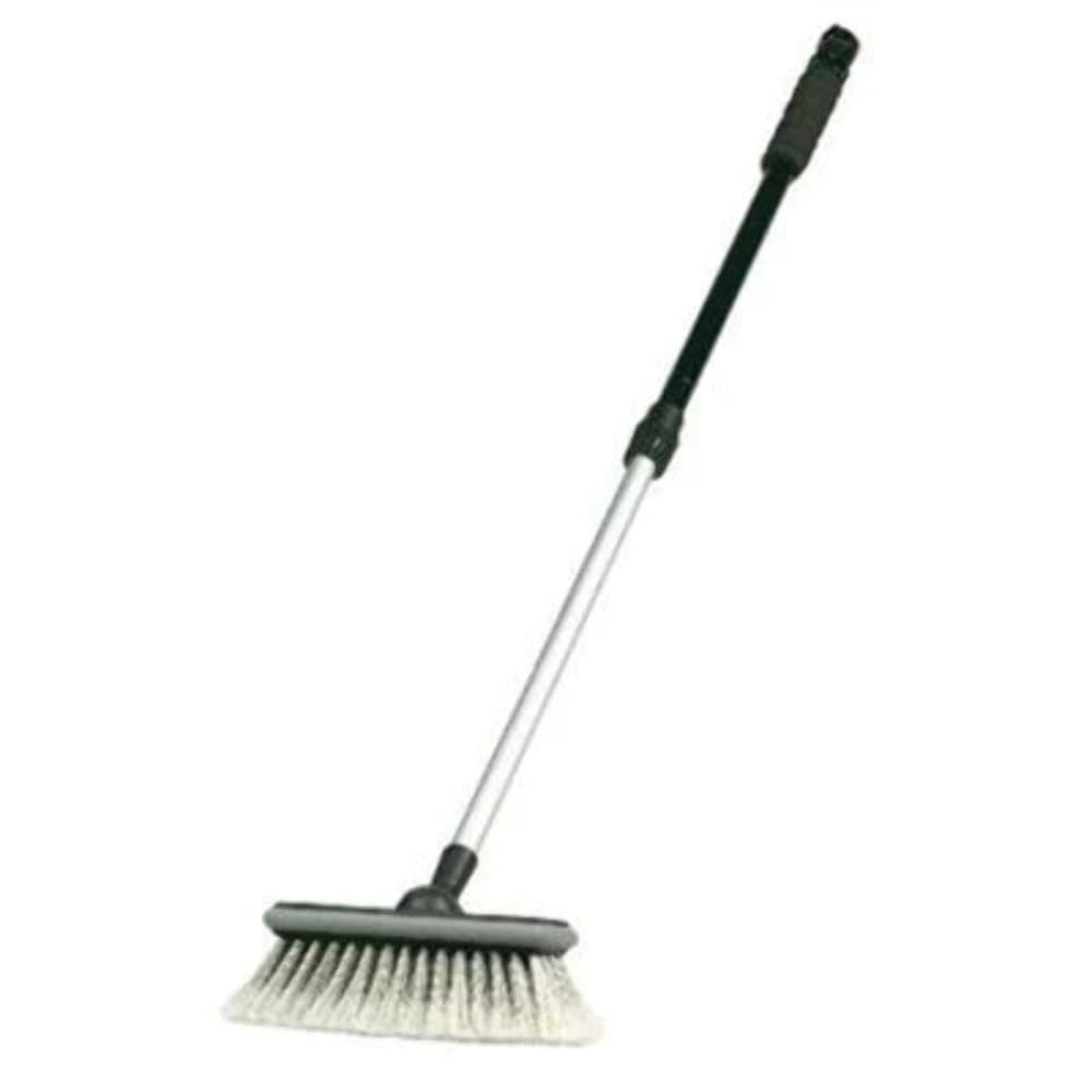 Carrand 92022S Flow-Thru 8" Deluxe Wash Brush with 40" Extension Pole , Grey