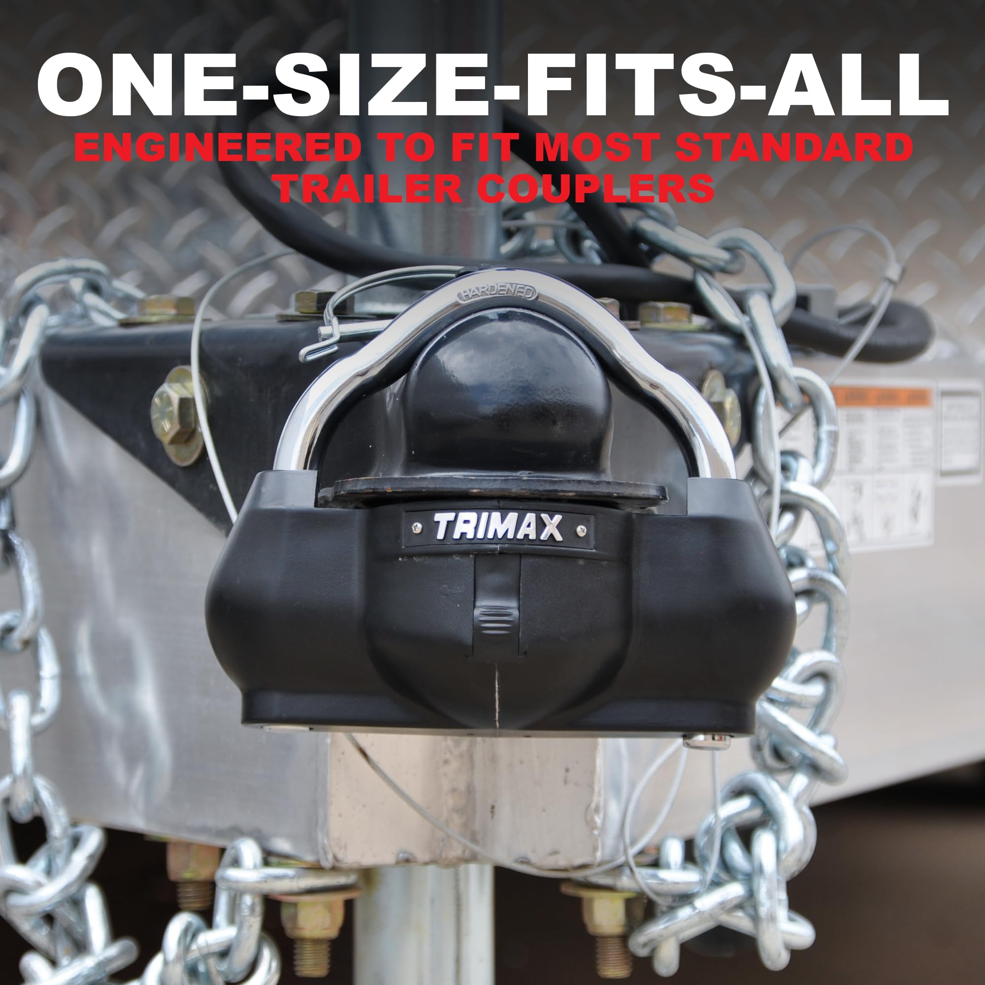 Trimax UMAX100 Premium Universal Dual Purpose Coupler Lock , Black