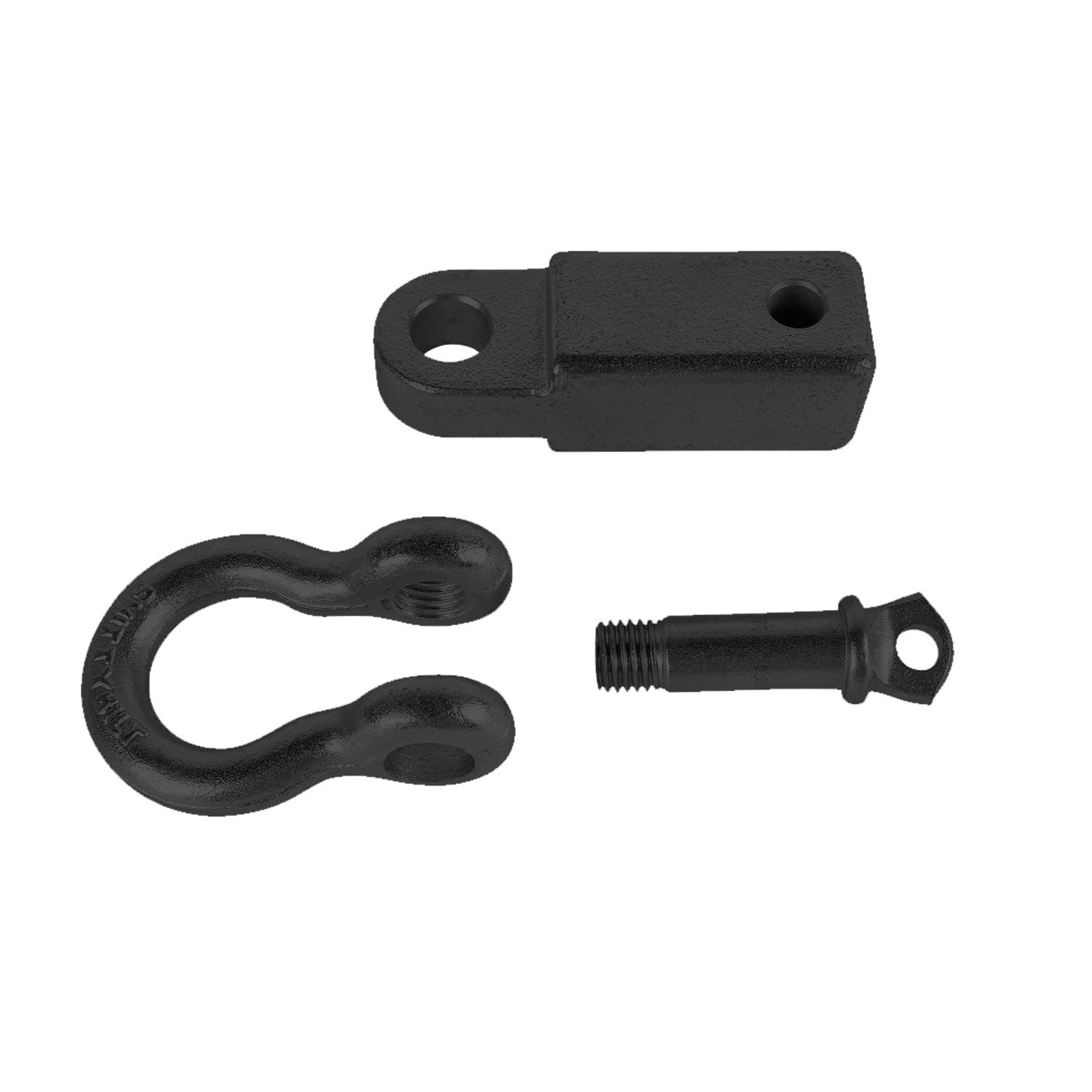 Smittybilt Black Powdercoated 2 inch Receiver Mounted D-Ring Shackle 29312B