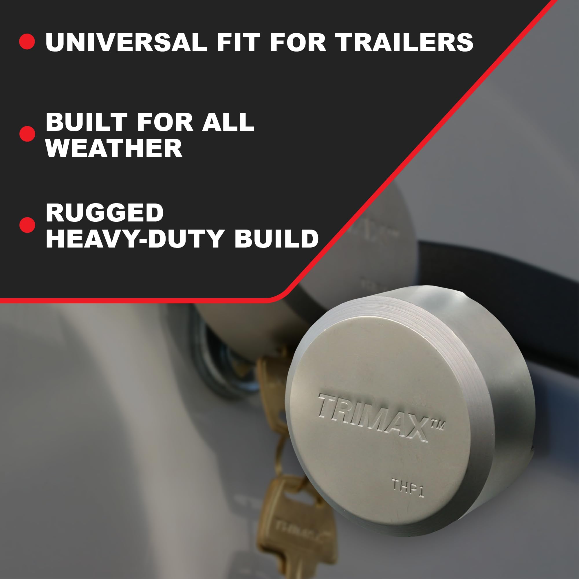 Trimax THP3XL Hockey-Puck Shackle Trailer Door Lock-3 Pack