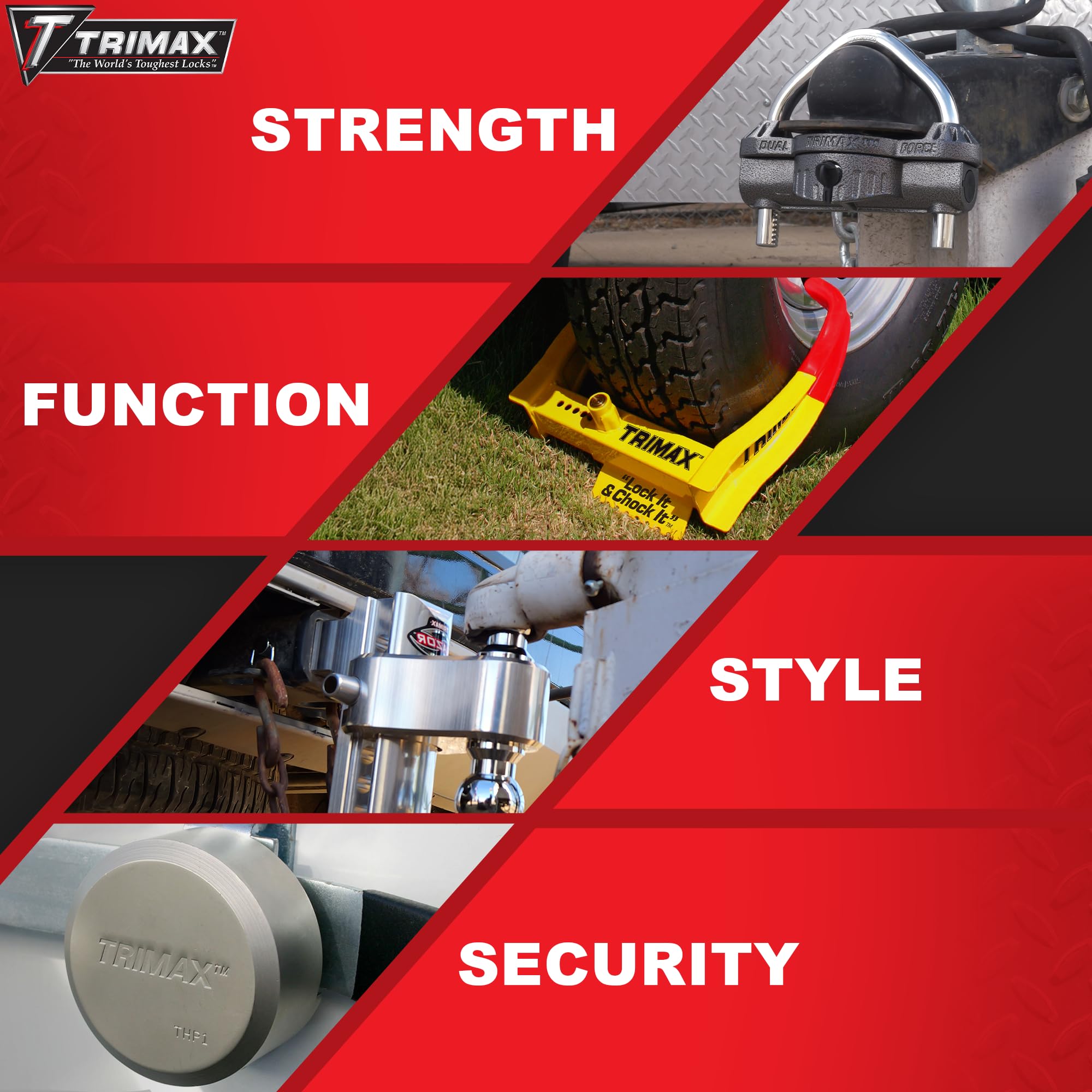 Trimax THP3XL Hockey-Puck Shackle Trailer Door Lock-3 Pack