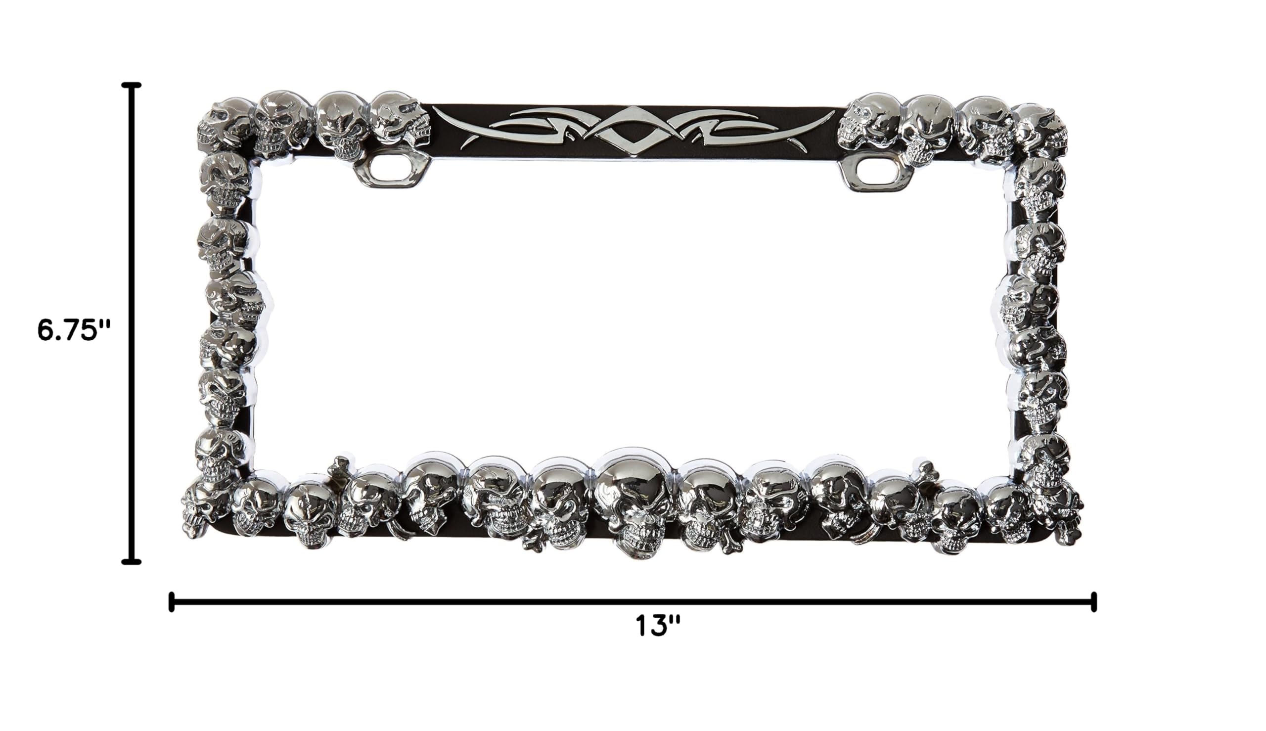 Bully WL232C Mutely Skull License Frame