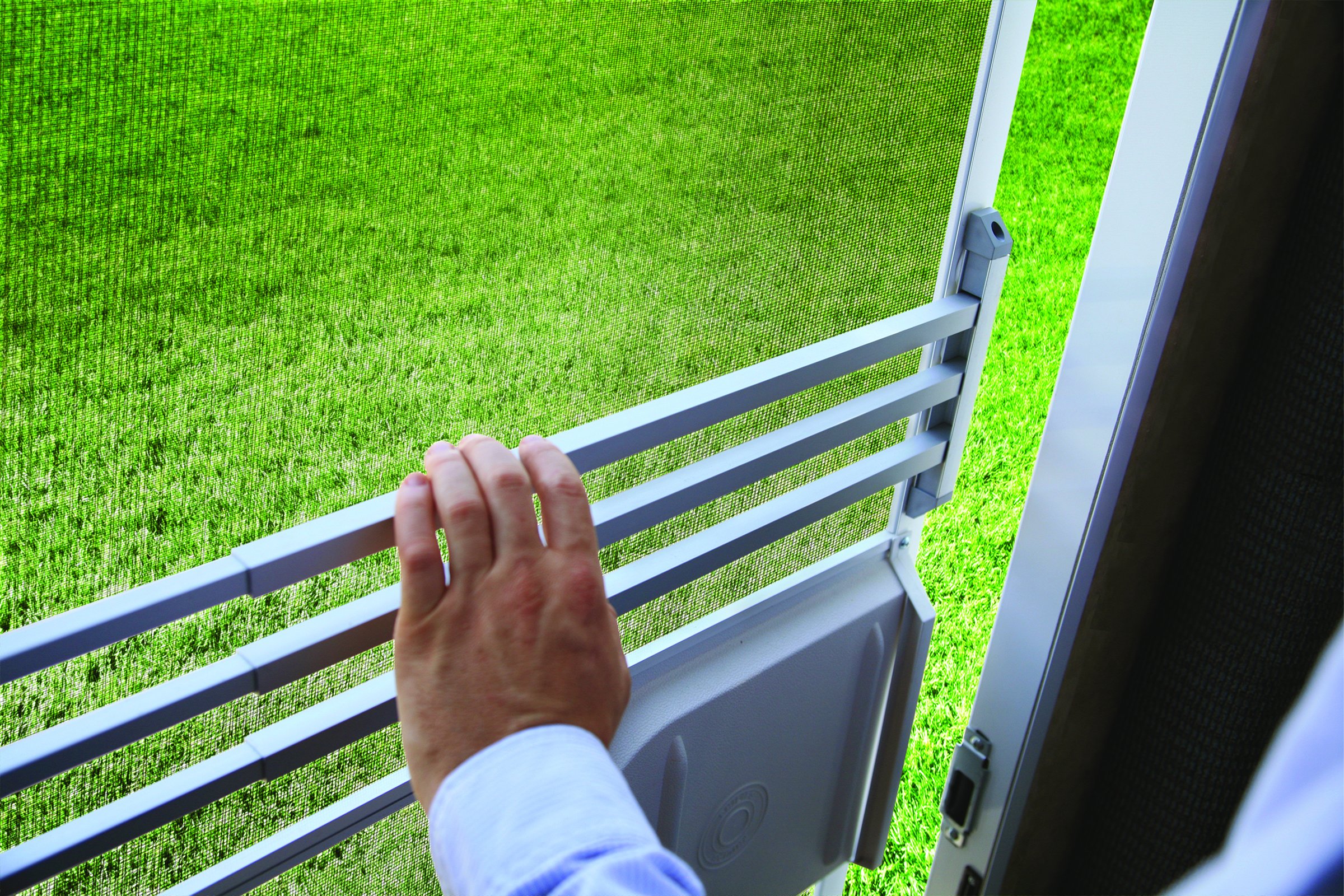 Camco RV Screen Door Push Bar | Adjustable from 20 to 32-inches | Adds Strength and Stability to RV Screen Door | (43977)
