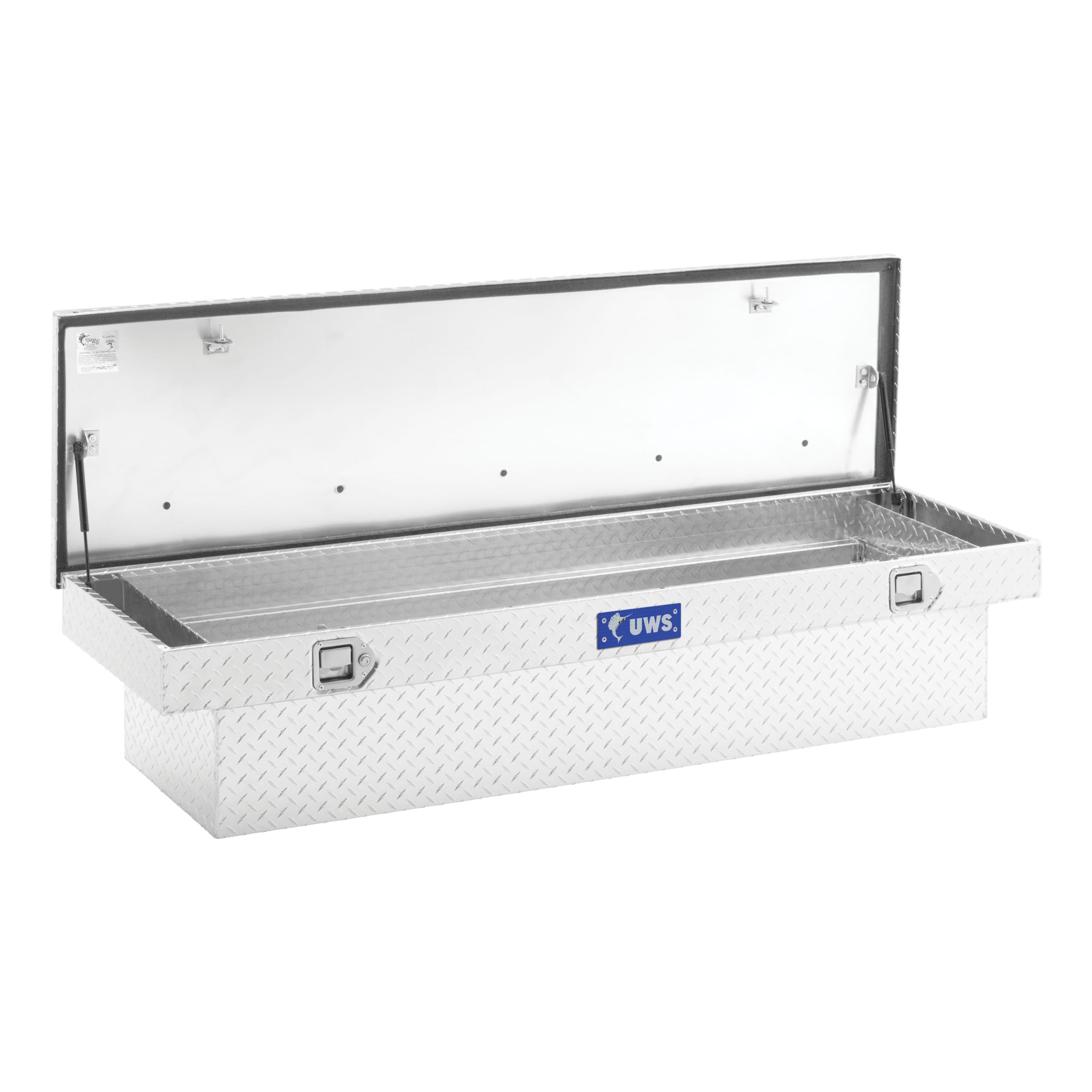 UWS TBS-69-R 69" Single Lid Crossover Tool Box with Beveled Insulated Lid and Rails
