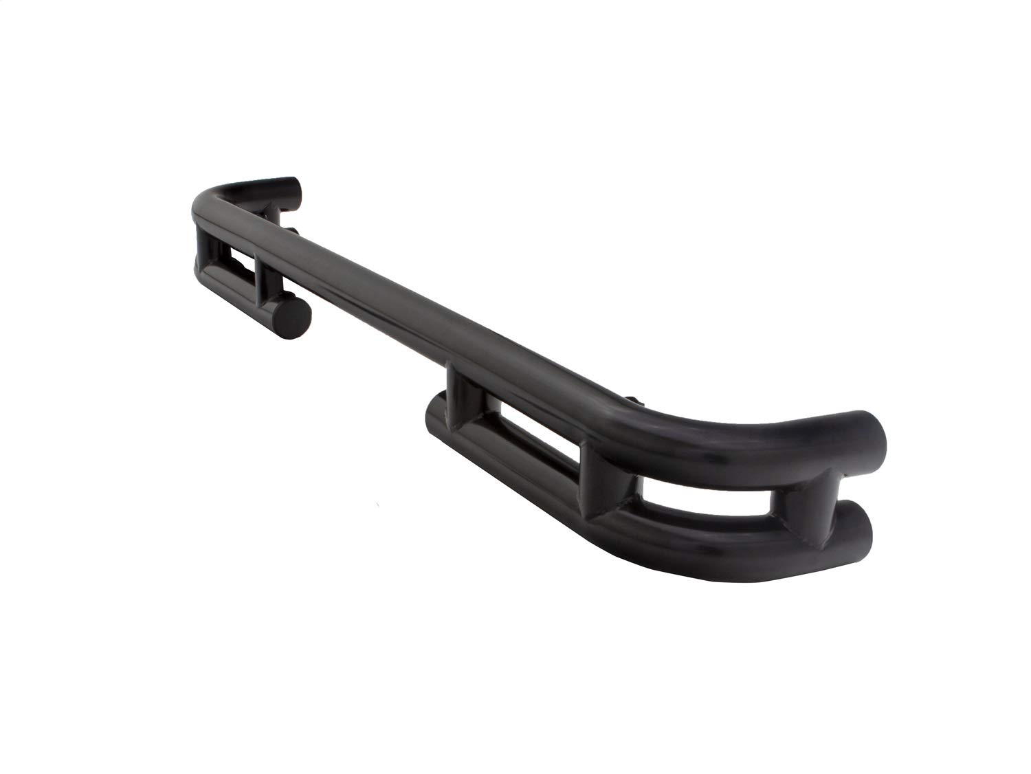 Rampage Double Tube Rear Bumper with Hitch Receiver | Steel, Black | 7648 | Fits 1976 - 2006 Jeep CJ, Wrangler YJ & TJ