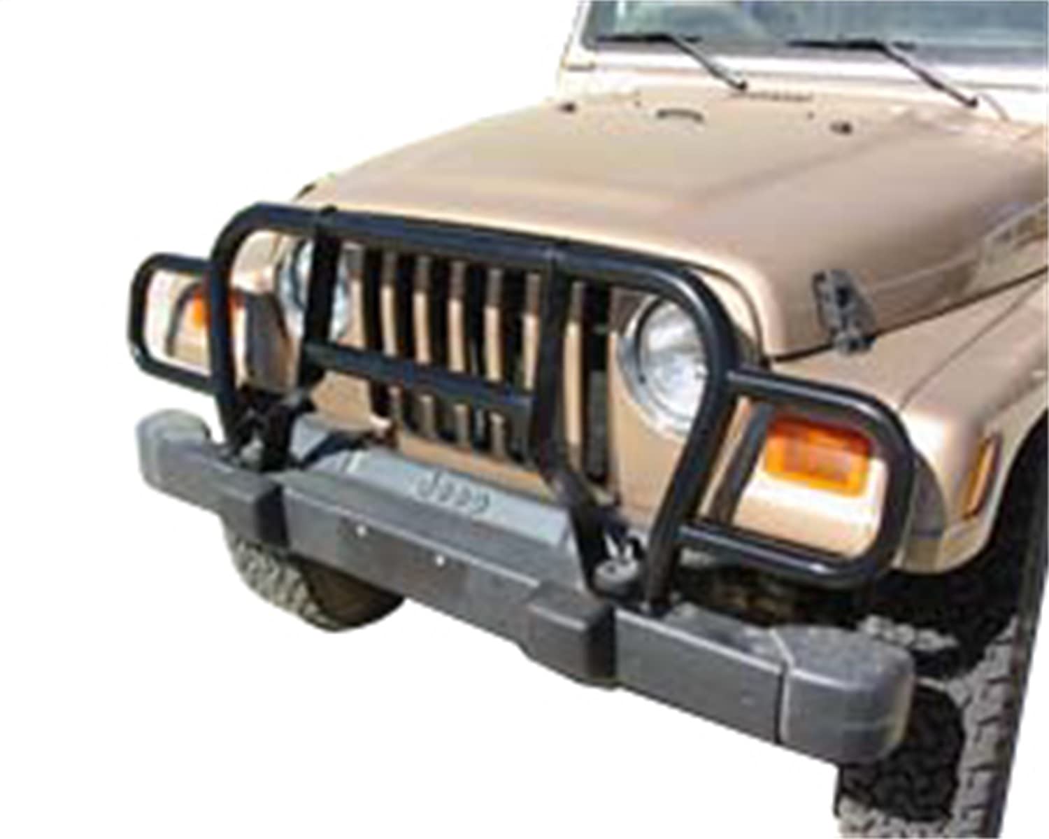 Rampage Euro Front Grille Guard | Steel, Black | 7659 | Fits 1987 - 2006 Jeep Wrangler YJ & TJ