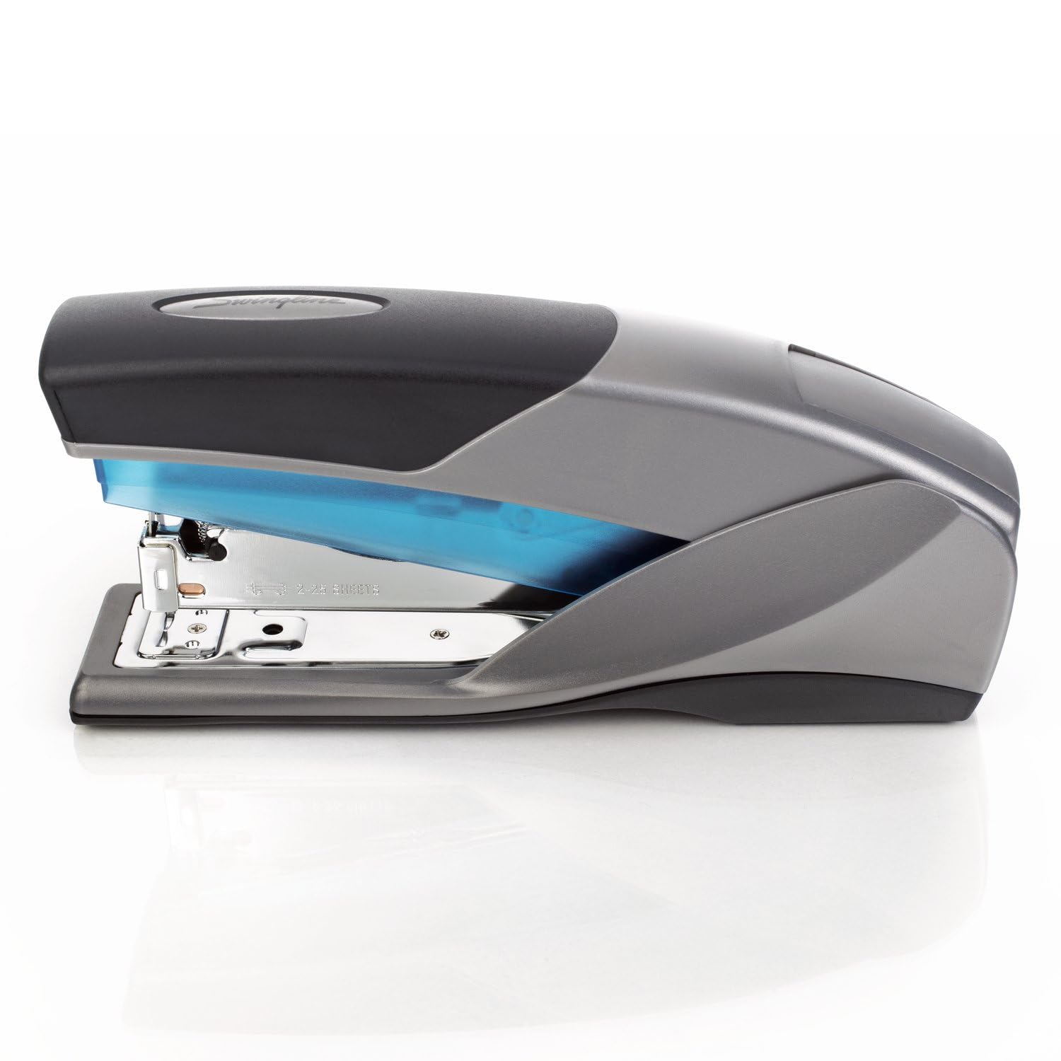 Swingline Stapler, Optima 25, Full Size Desktop Stapler, 25 Sheet Capacity, Reduced Effort, Blue/Gray (66404) - SWI66404