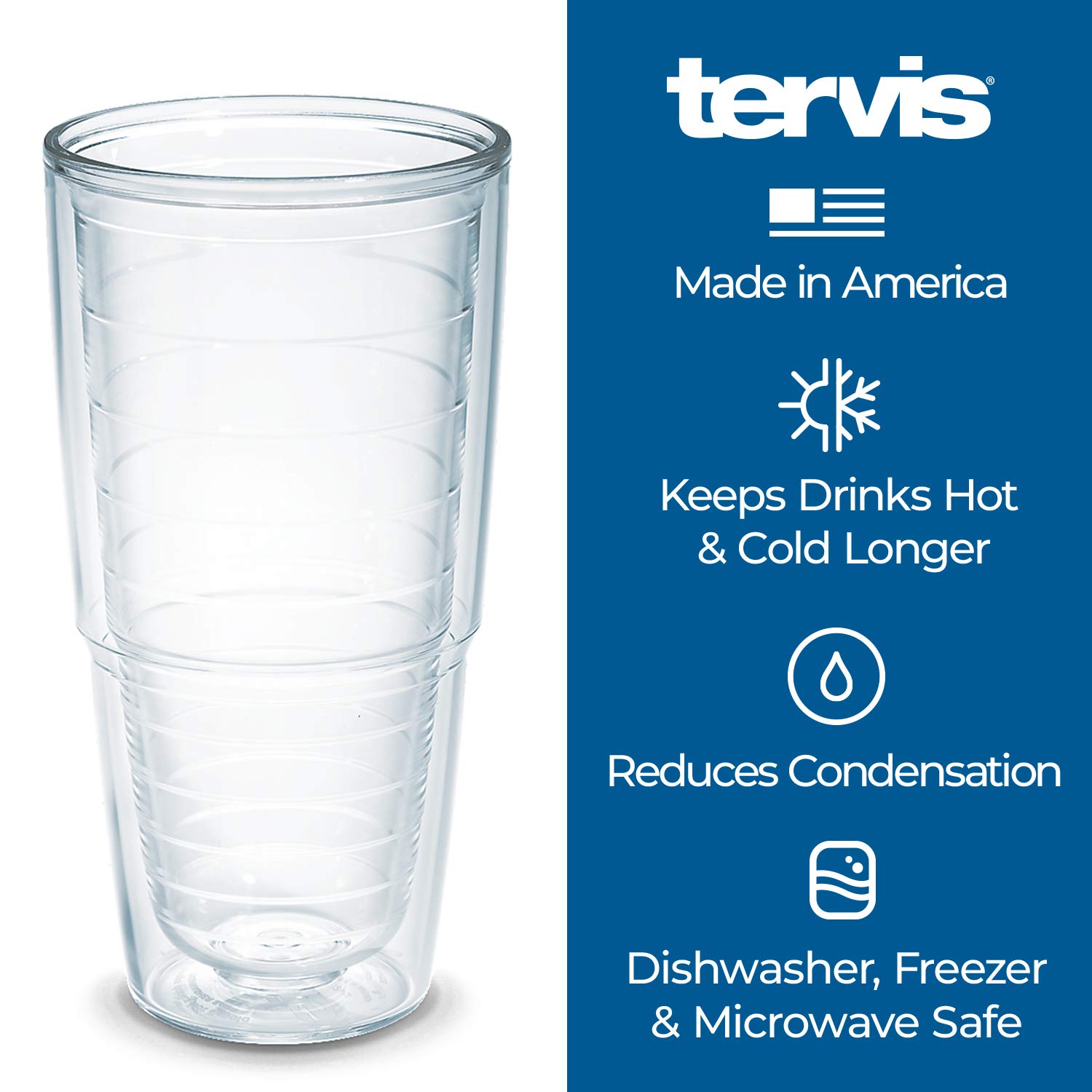 Tervis Tumbler, 24-Ounce, Clear -