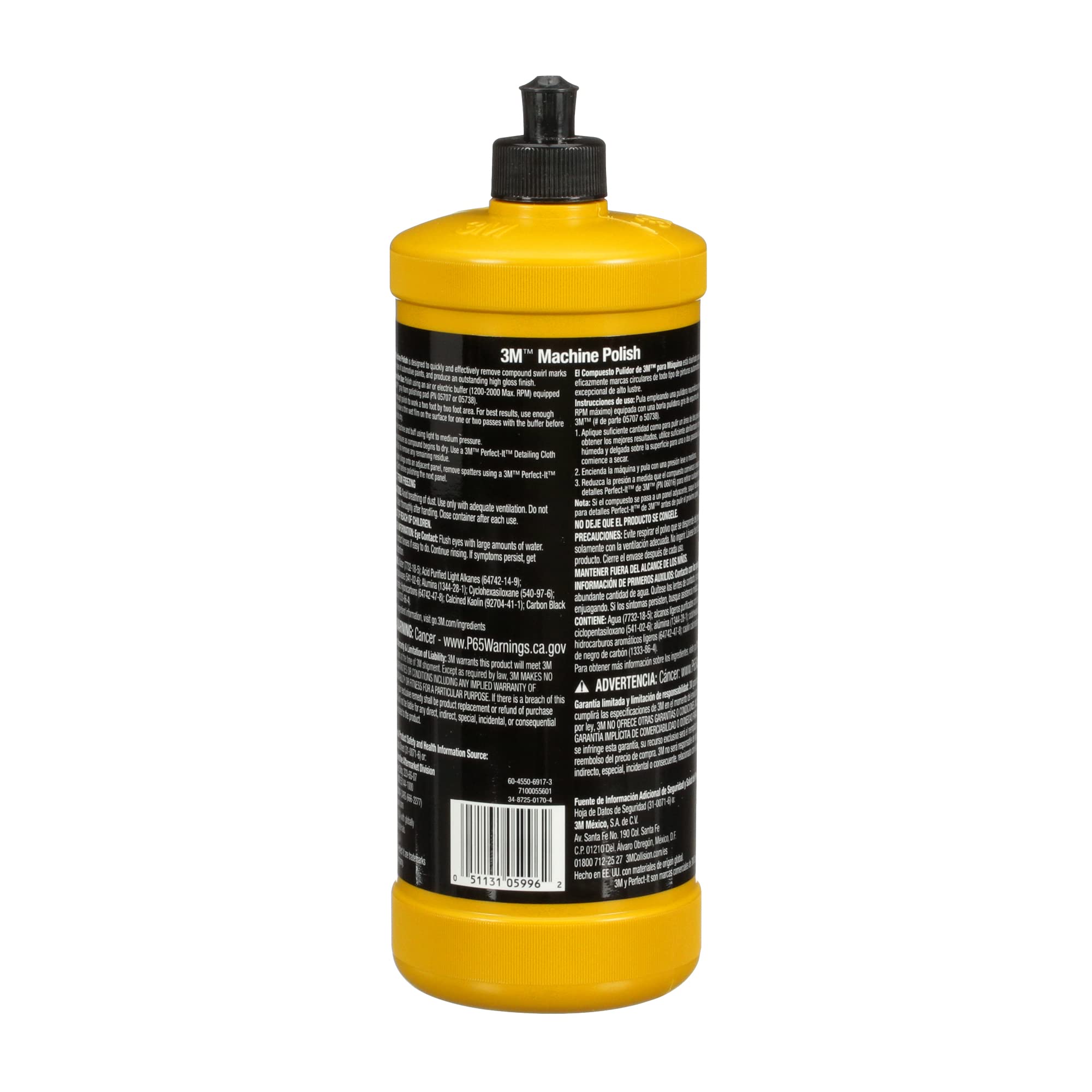 3M Machine Polish, 05996, Easy Cleanup, Silicone Free, 1 qt (32 fl oz/946 mL)