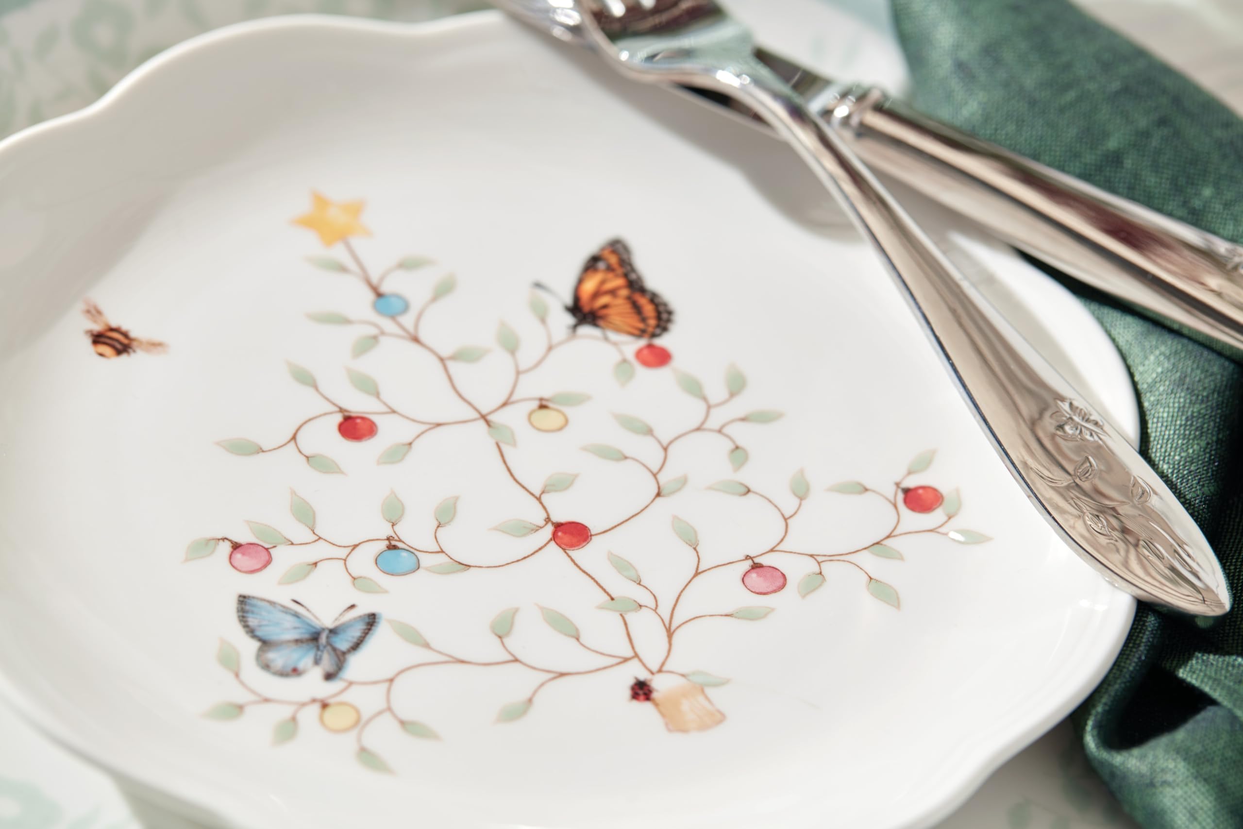 Lenox Butterfly Meadow Seasonal Dessert Plates, Set of 4