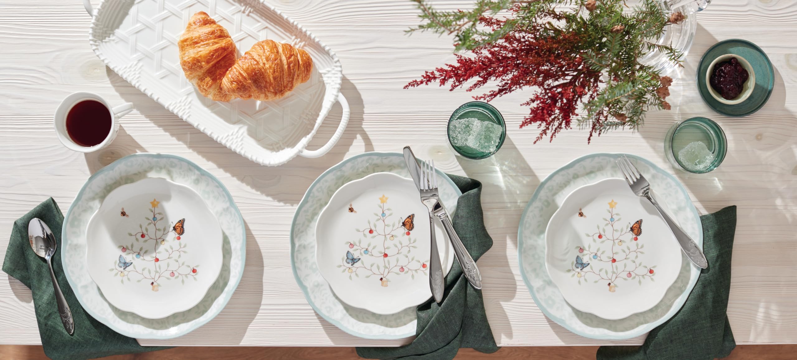 Lenox Butterfly Meadow Seasonal Dessert Plates, Set of 4