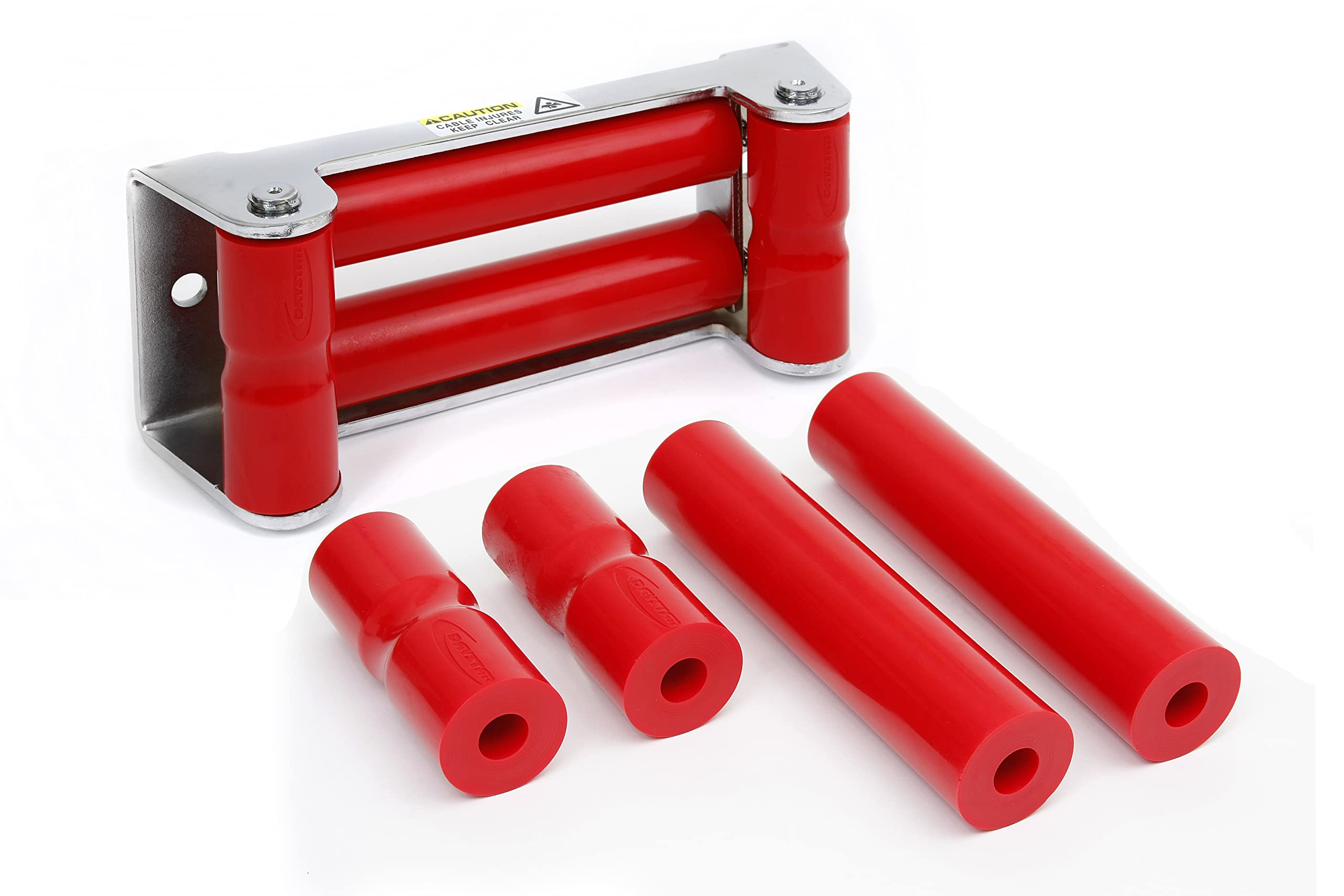 Daystar, Polyurethane Red Rope Rollers For Winch Roller Fairleads, fits most 8k lb to 12.5k lb winches, KU70054RE, Made in America
