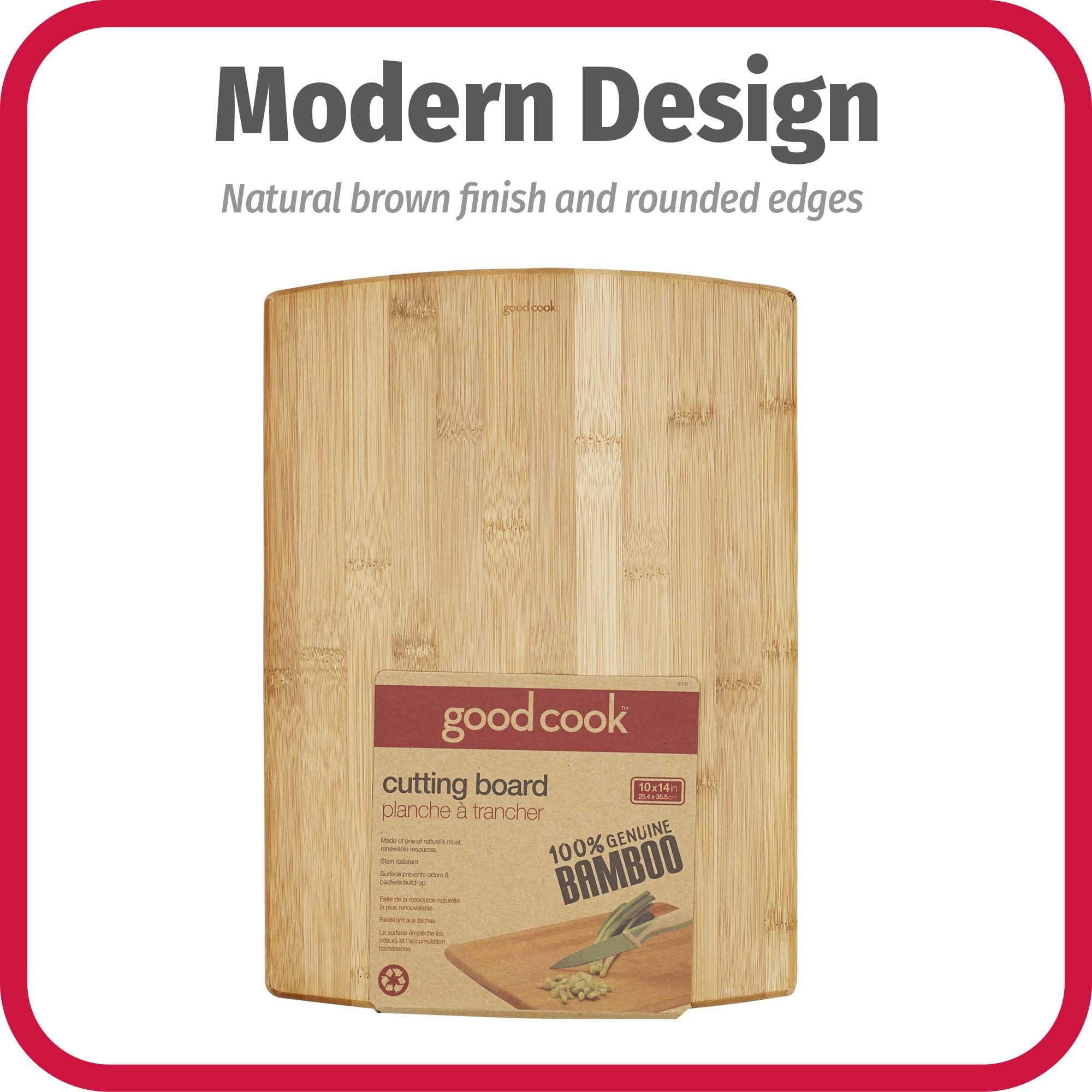 GoodCook Bamboo Cutting Board, 10-inch by 14-inch