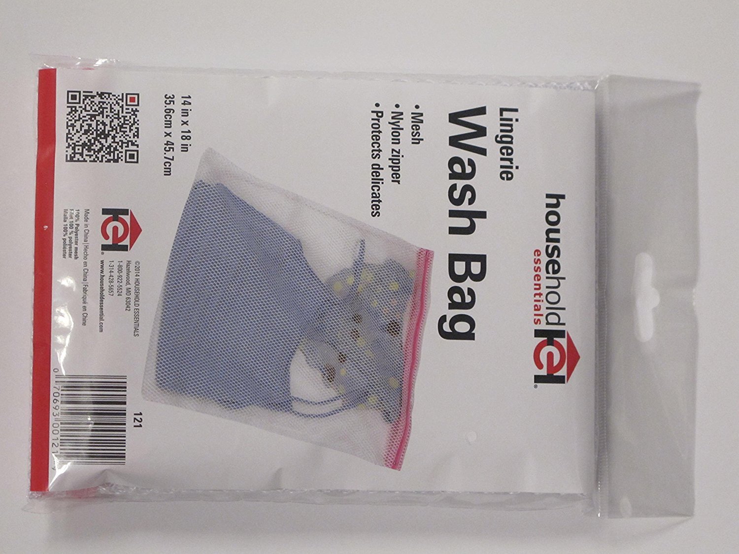 Household Essentials 121 Mesh Lingerie Bag for Laundry - Use in Washing Machines- White