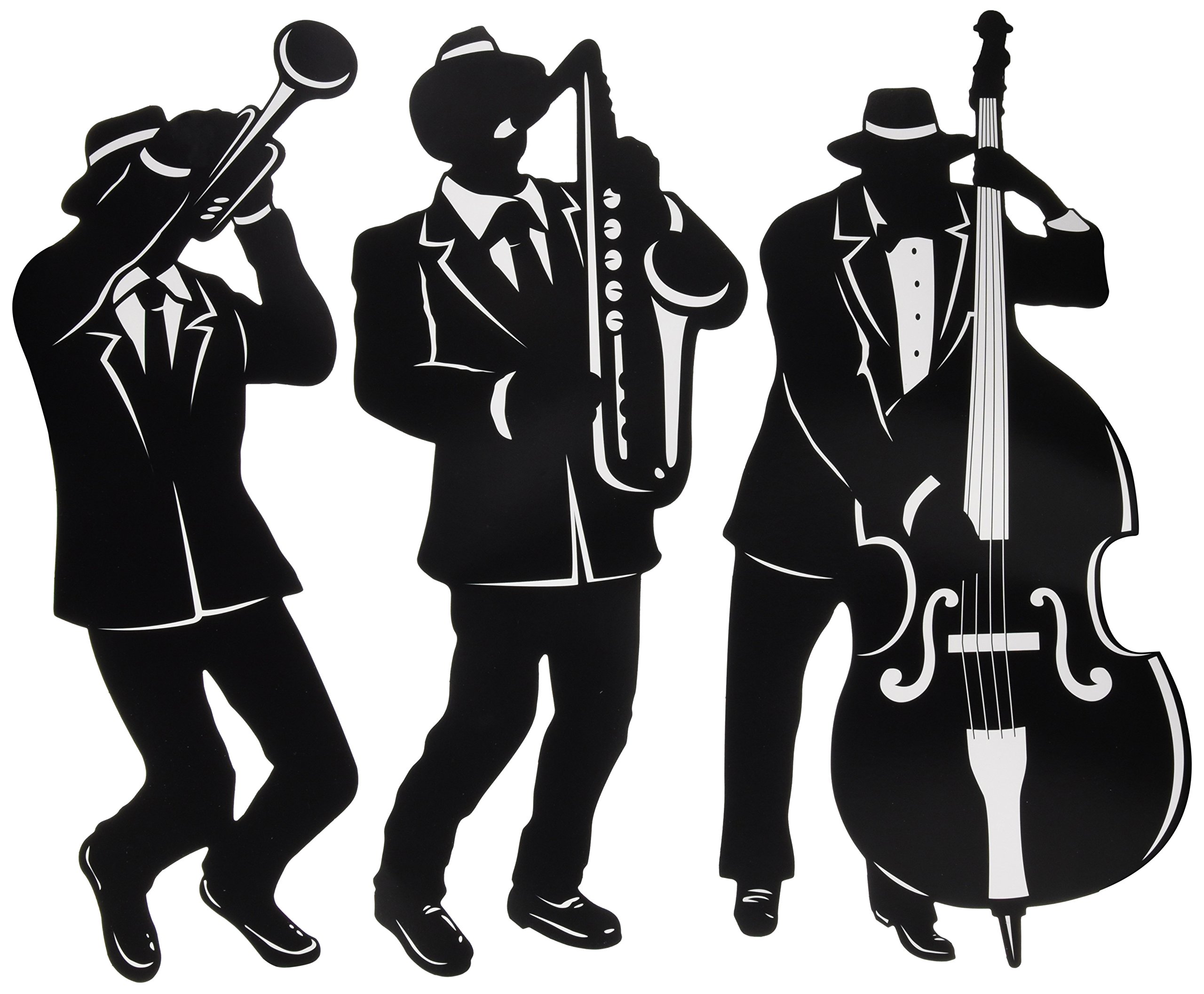Jazz Trio Silhouettes (3/Pkg)