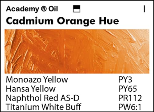 Grumbacher Academy Oil Paint, 37 ml/1.25 oz, Cadmium Orange Hue