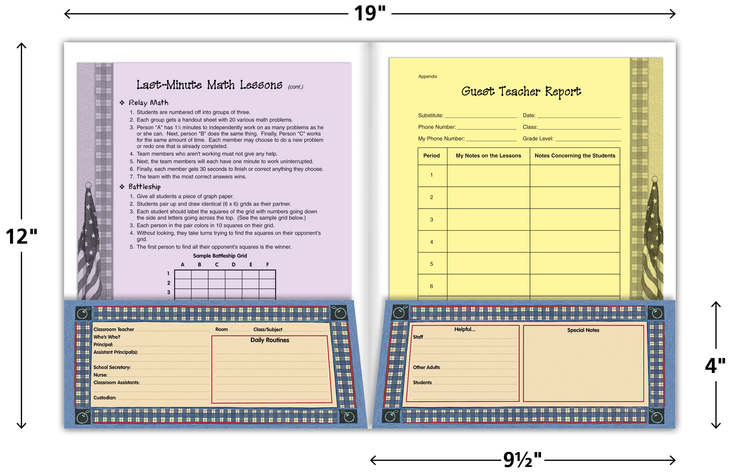 Teacher Created Resources Substitute Teacher Pocket Folder from Susan Winget (4836)