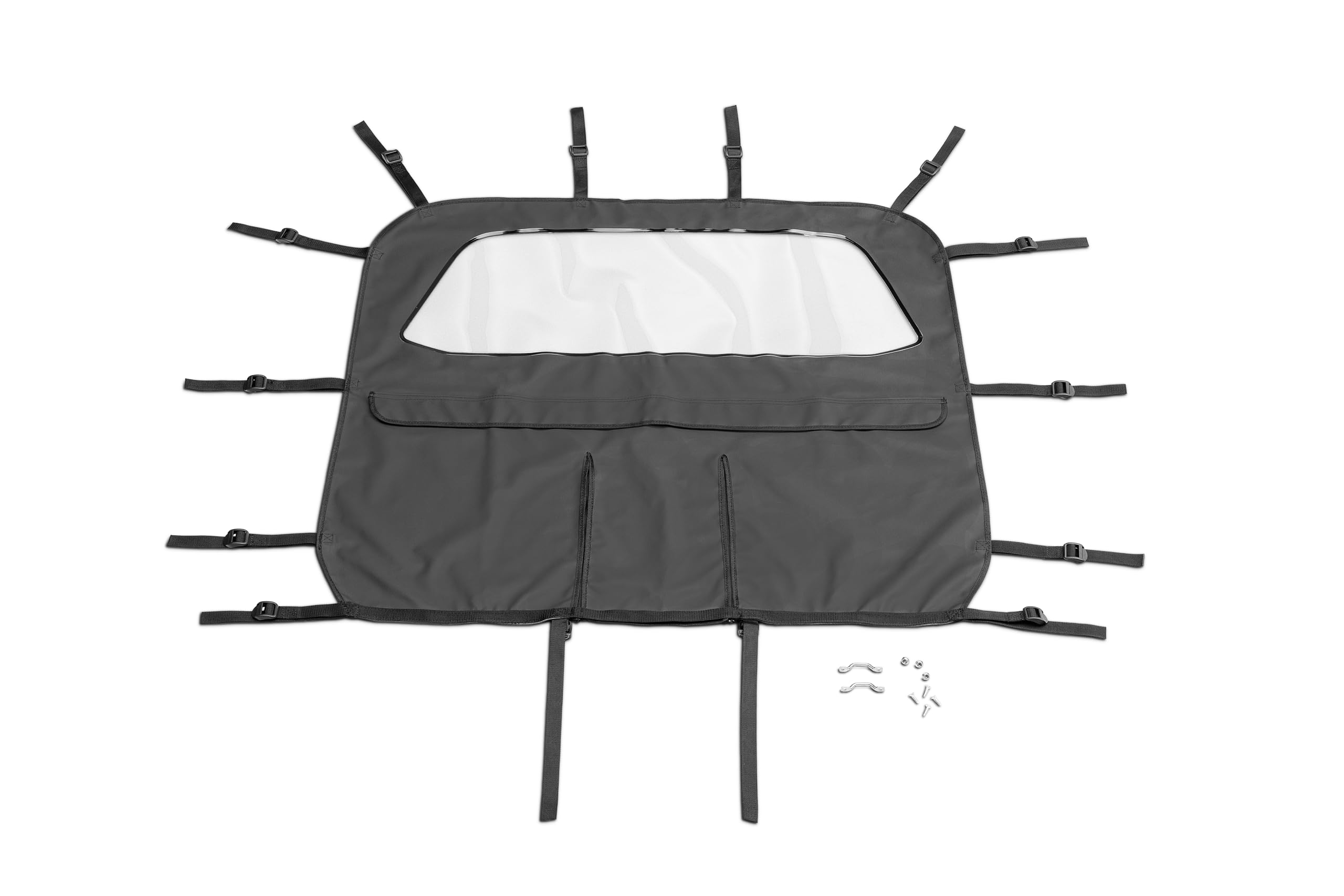 RAMPAGE PRODUCTS 90035R Windbreaker for 1980-2006 Jeep CJ, Wrangler YJ & TJ, Black Diamond