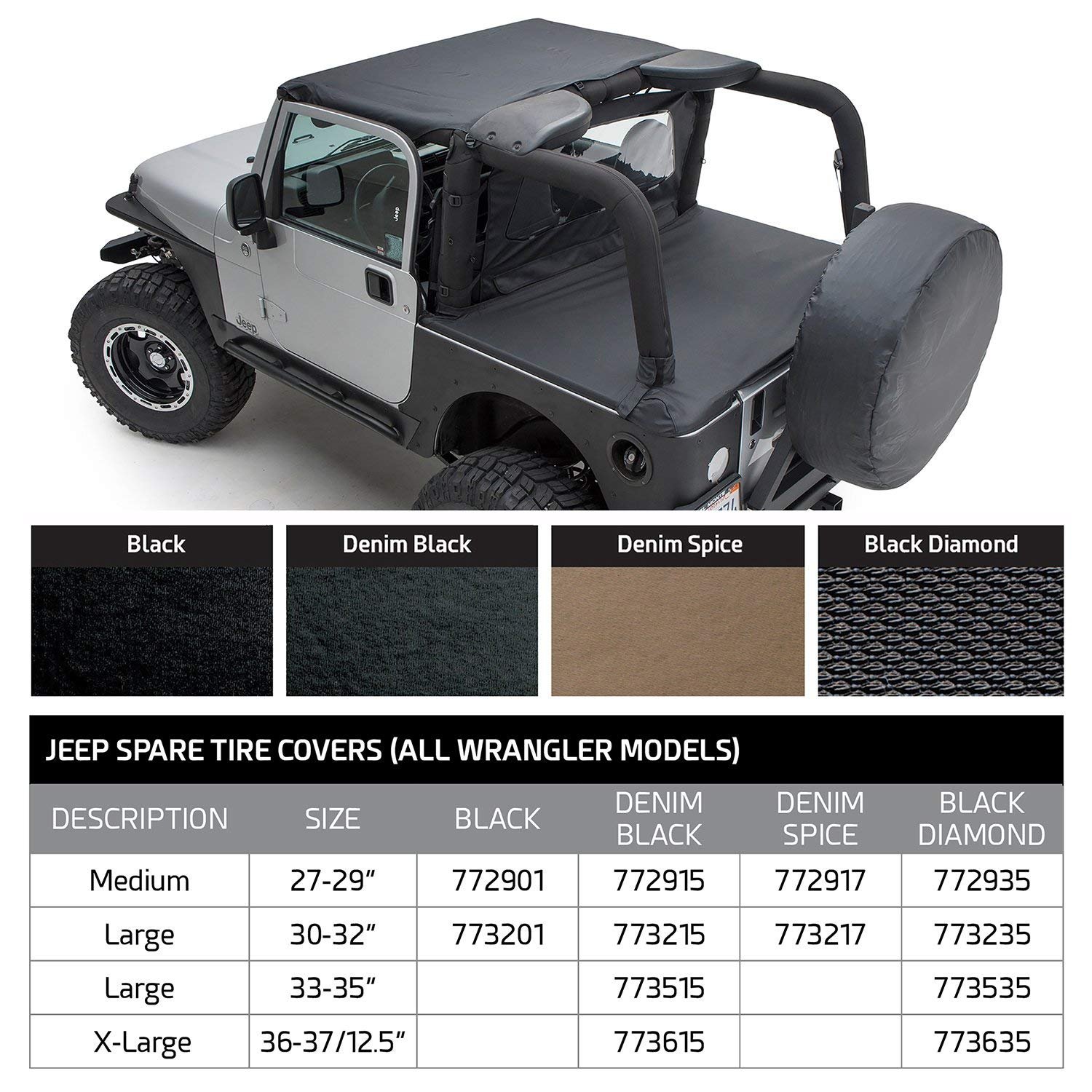 Smittybilt 27-29 Spare Tire Cover