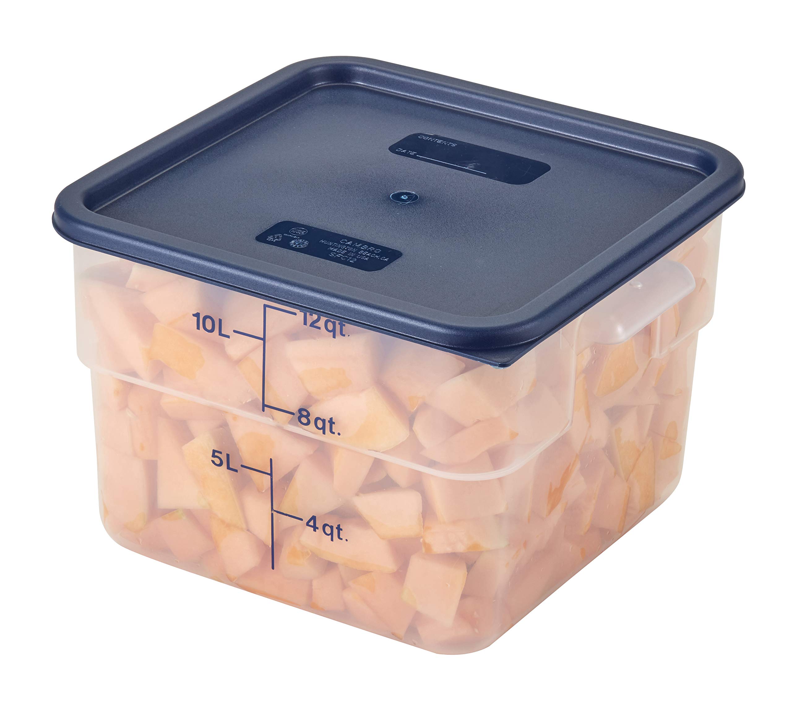 Cambro (12SFSPP190) 12 qt Polypropylene Food Storage Container - CamSquare®