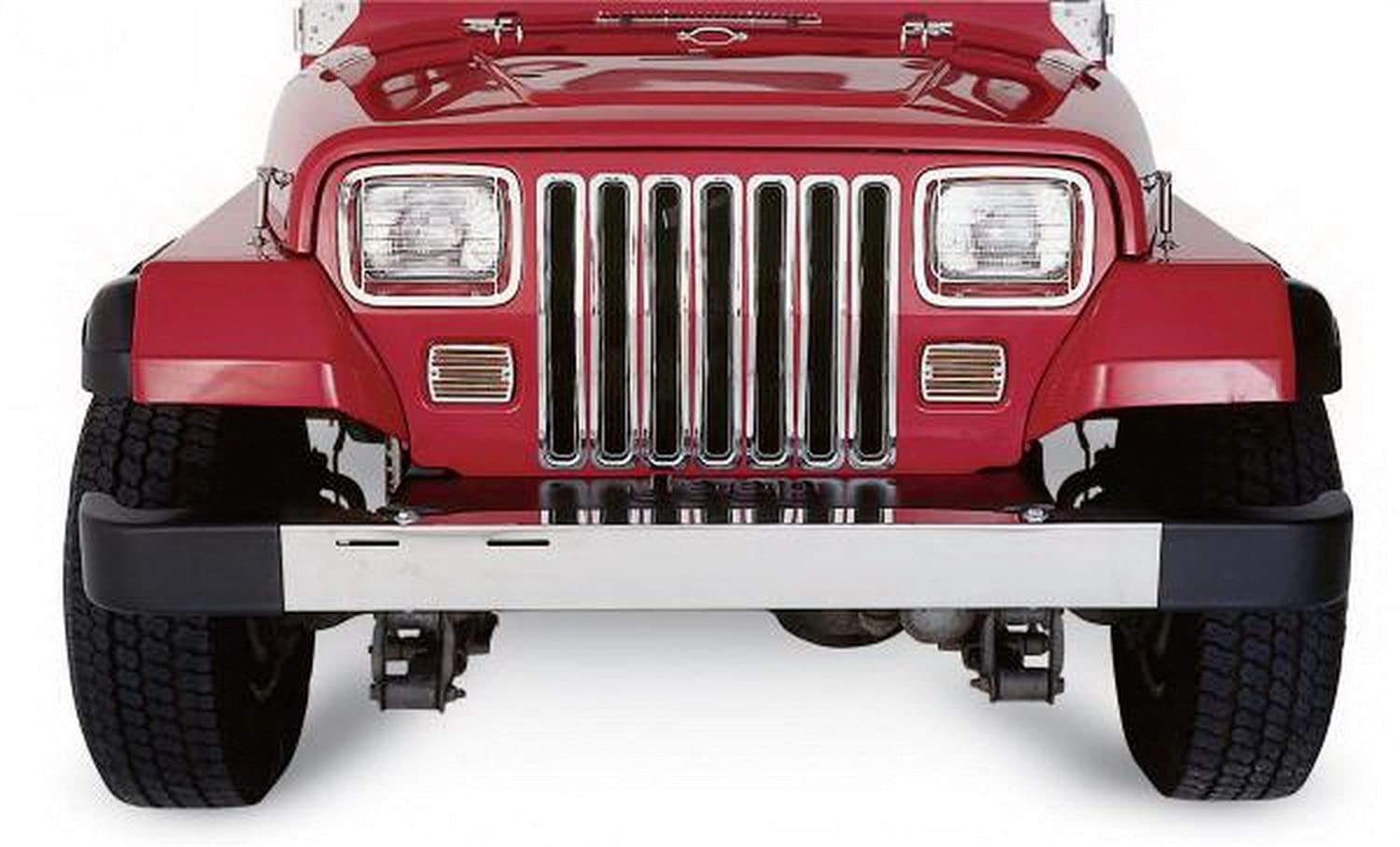 Rampage Grille Inserts | Steel, Chrome | 7509 | Fits 1987 - 1995 Jeep Wrangler YJ
