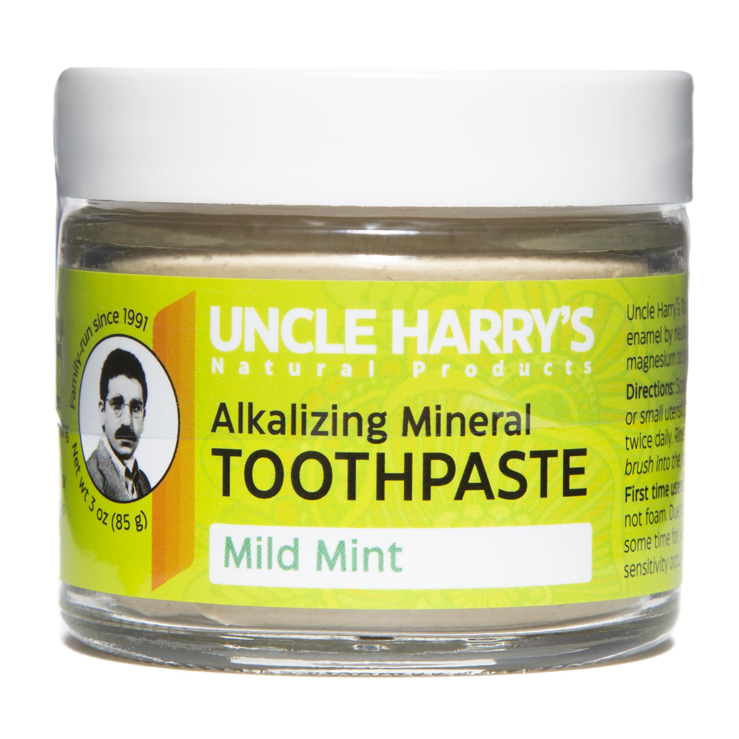 Uncle Harry's Mild Mint Remineralizing Toothpaste | Natural Whitening Toothpaste Freshens Breath & Promotes Enamel | Vegan Fluoride Free Toothpaste