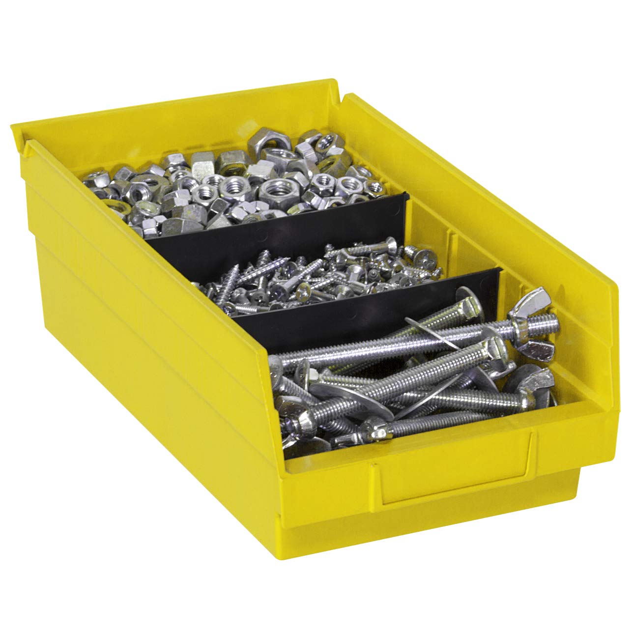 Akro-Mils 40130 Crosswise Width Plastic Divider for 30130, 30138, 30164 Shelf Bin Storage Bins, Black, (24-Pack)