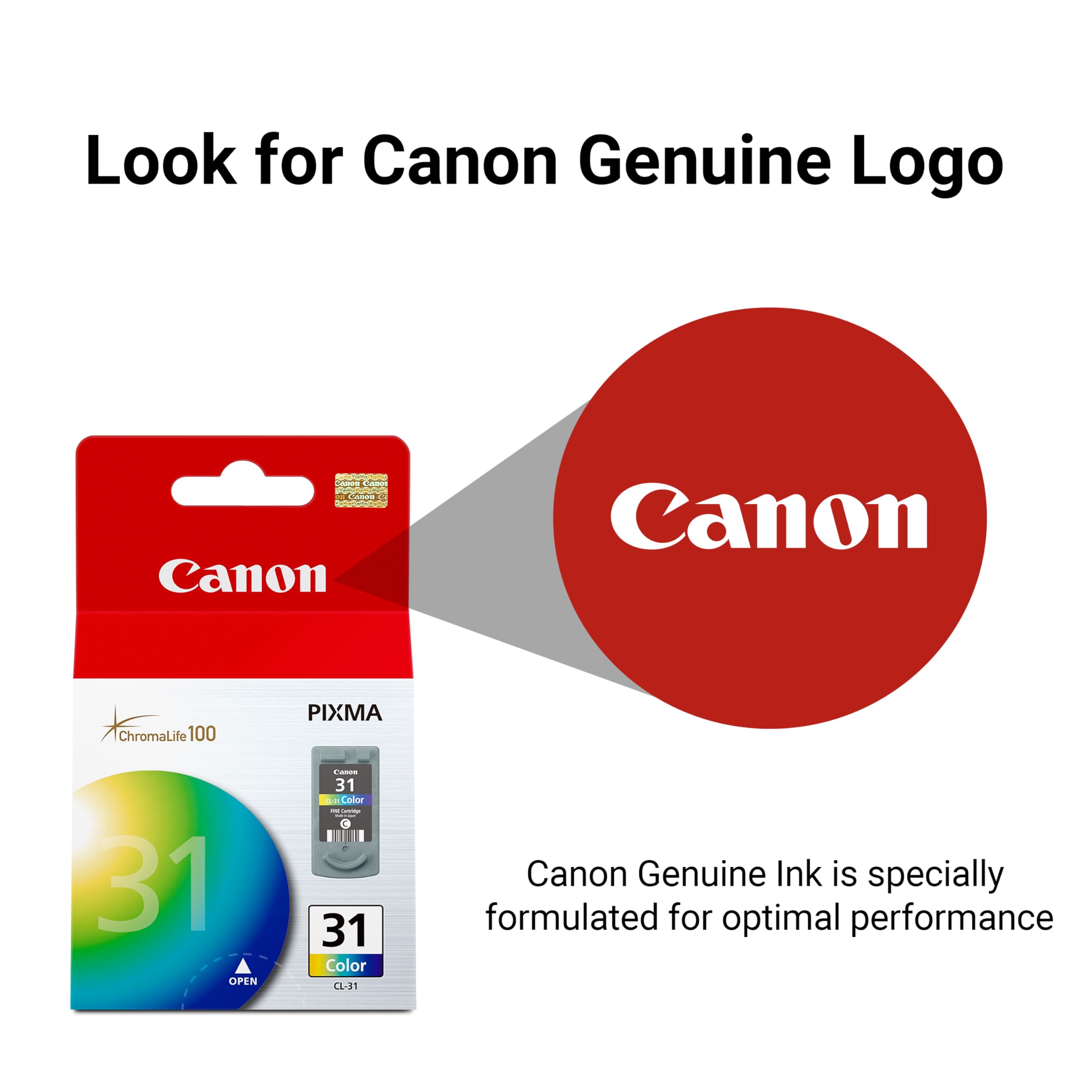 Canon CL-31 Compatible to iP1800,iP2600,MP140,MP190/MP210,MP470,MX310/MX300 Printers