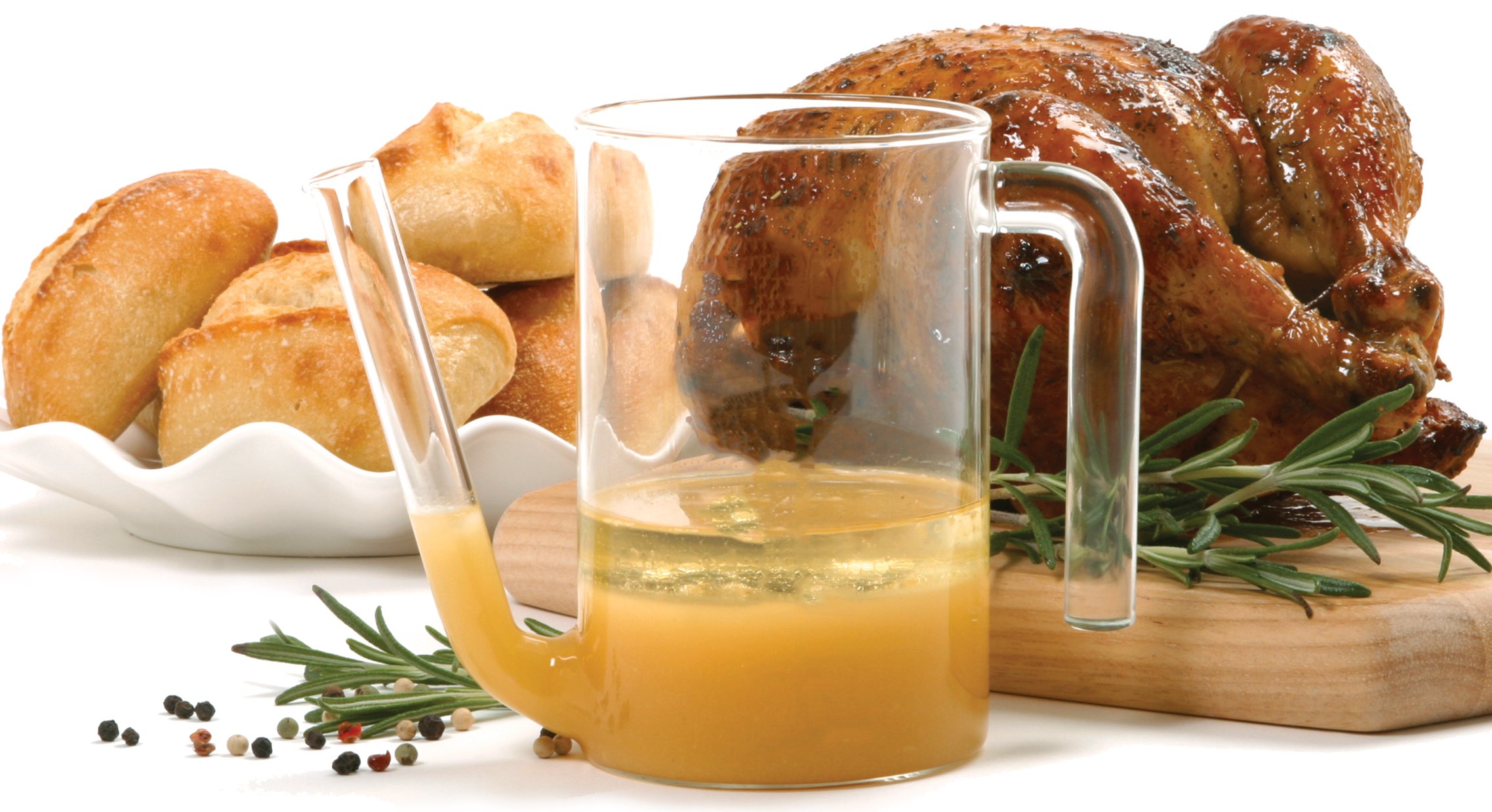 Norpro 2-Cup Glass Gravy Sauce Stock Soup Fat Grease Separator - Dishwasher Safe