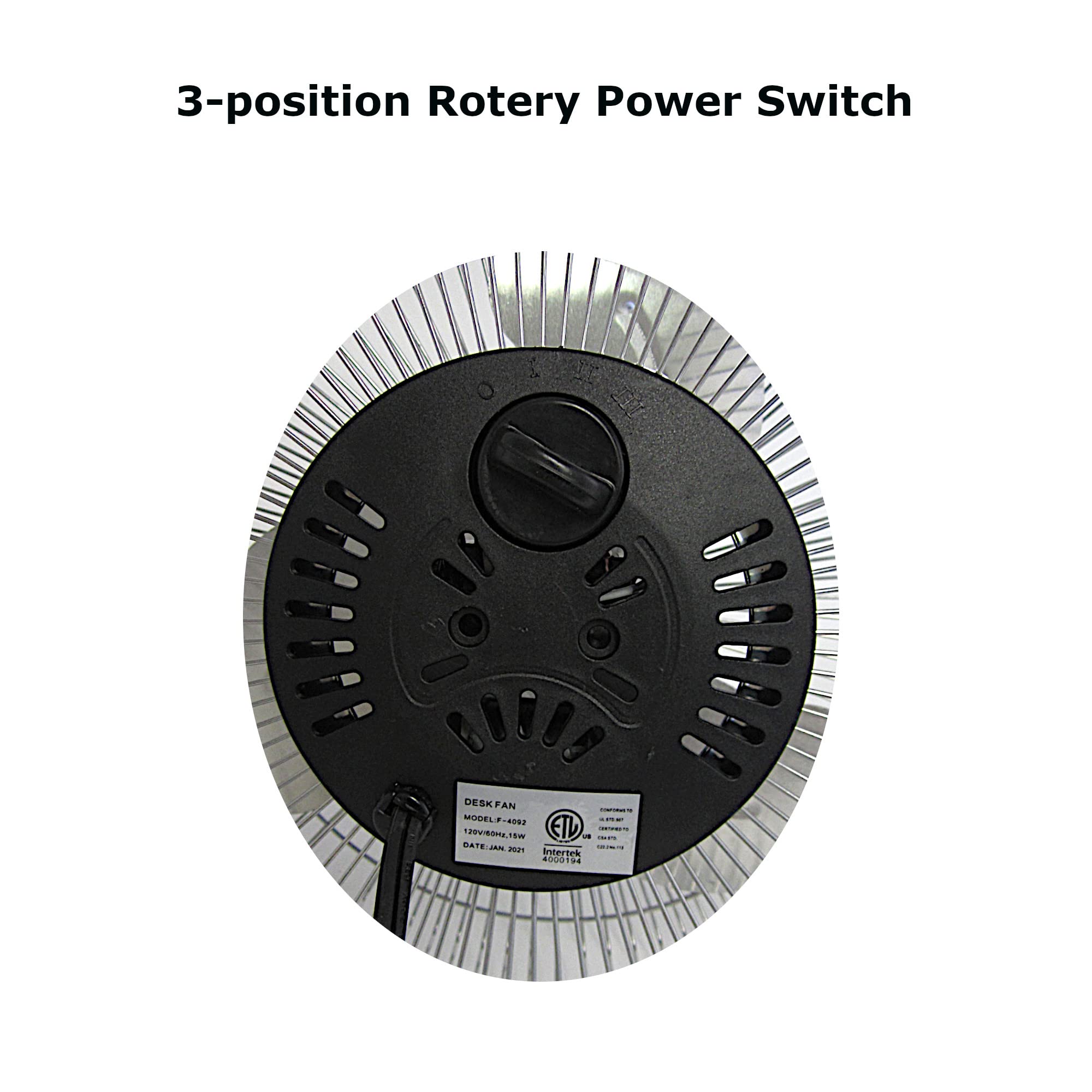 Optimus F-4092 9-Inch Industrial-Grade High-Velocity 2-Speed Fan, 1-Pack, Silver Coated