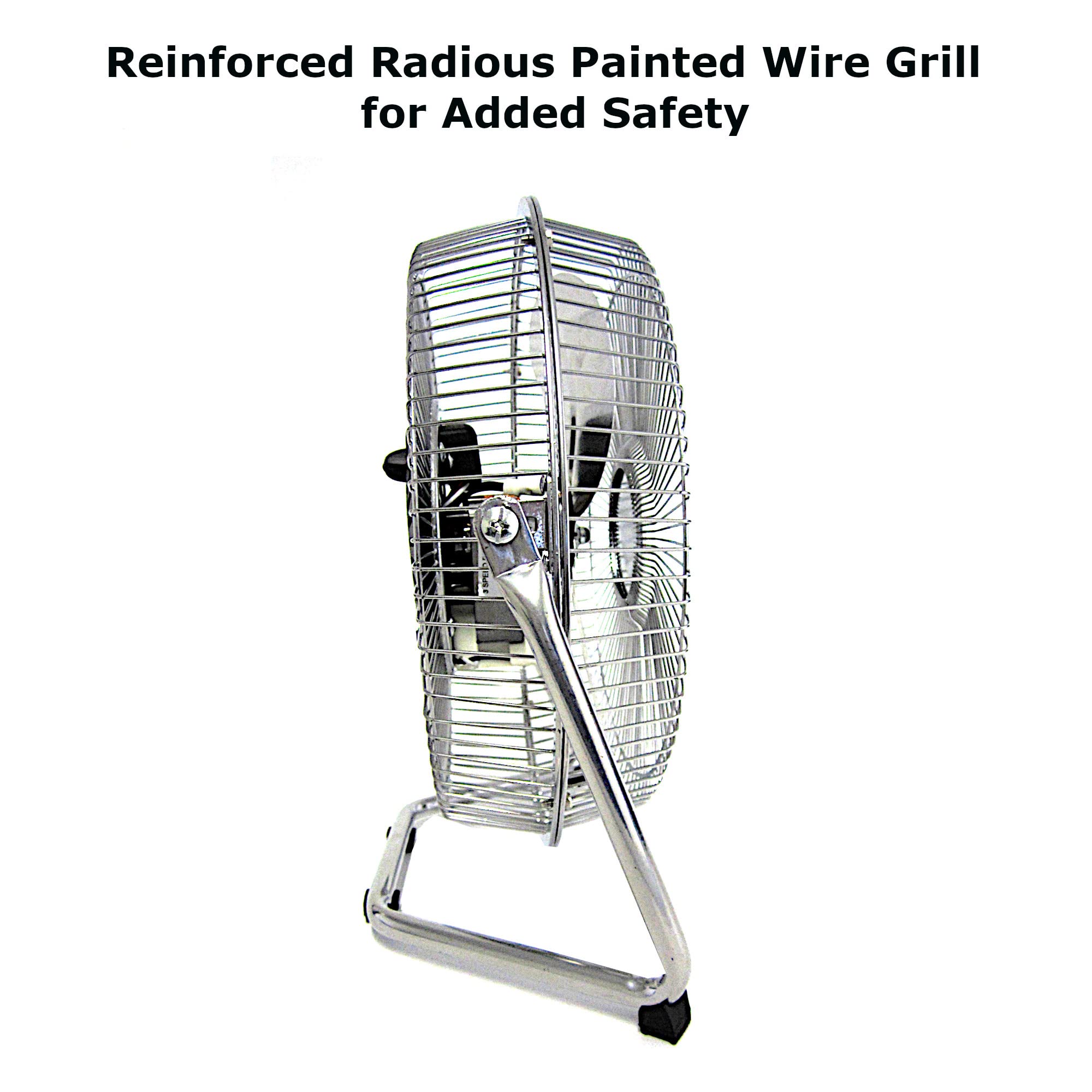 Optimus F-4092 9-Inch Industrial-Grade High-Velocity 2-Speed Fan, 1-Pack, Silver Coated