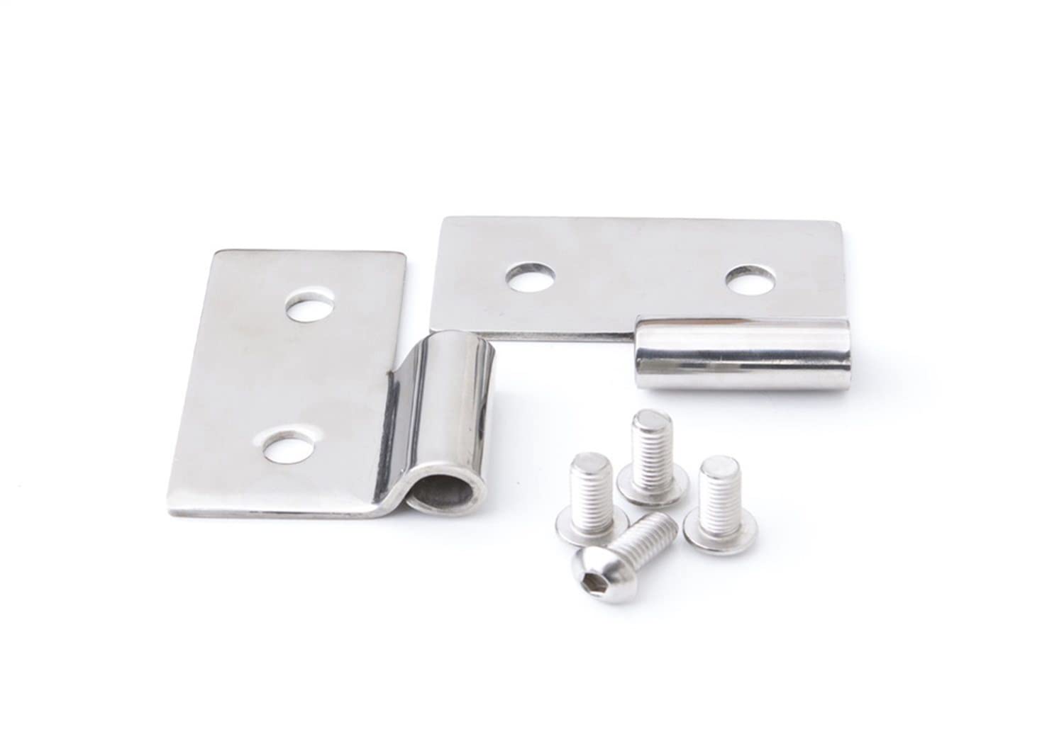 Rampage Lower Door Hinge Bracket Set | Pair, Stainless Steel | 7407 | Fits 1976-2006 Jeep CJ & Wrangler