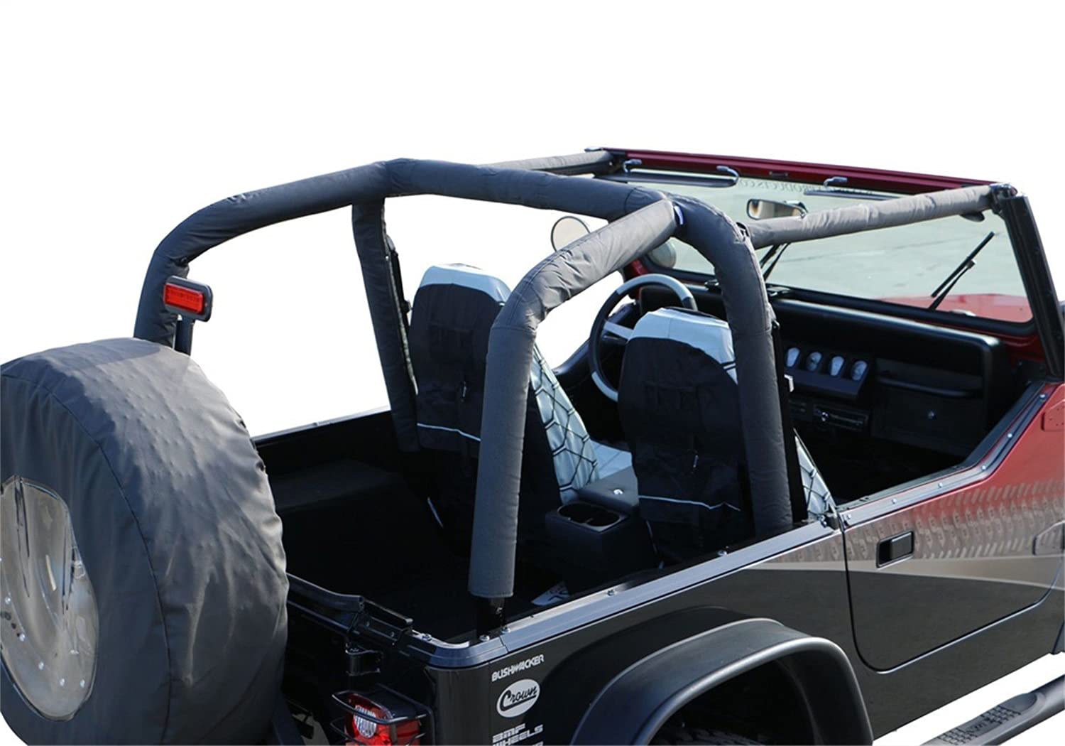 Rampage Roll Bar Pad and Cover Kit | Black Denim | 768915 Fits 1992 - 1995 Jeep Wrangler YJ