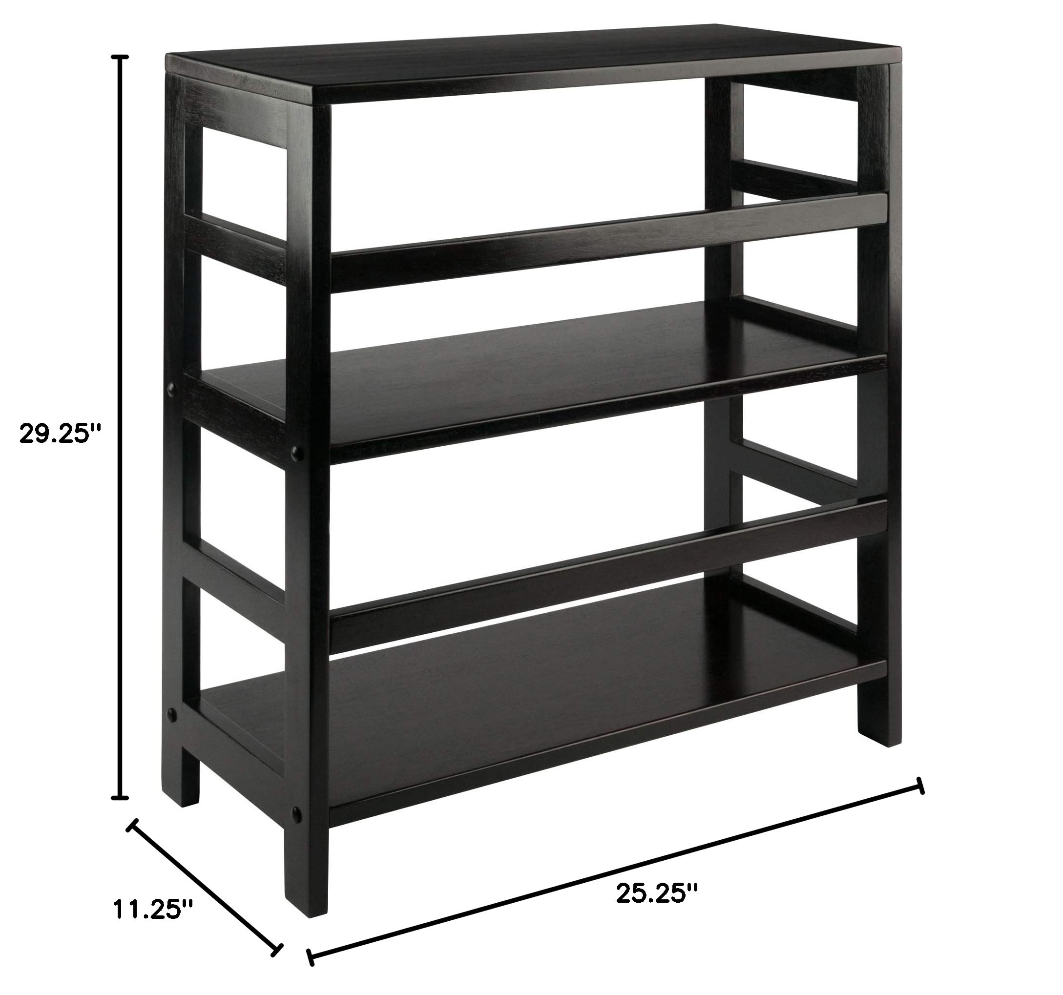 Winsome Wood Leo model name Shelving, Small and Large, Espresso